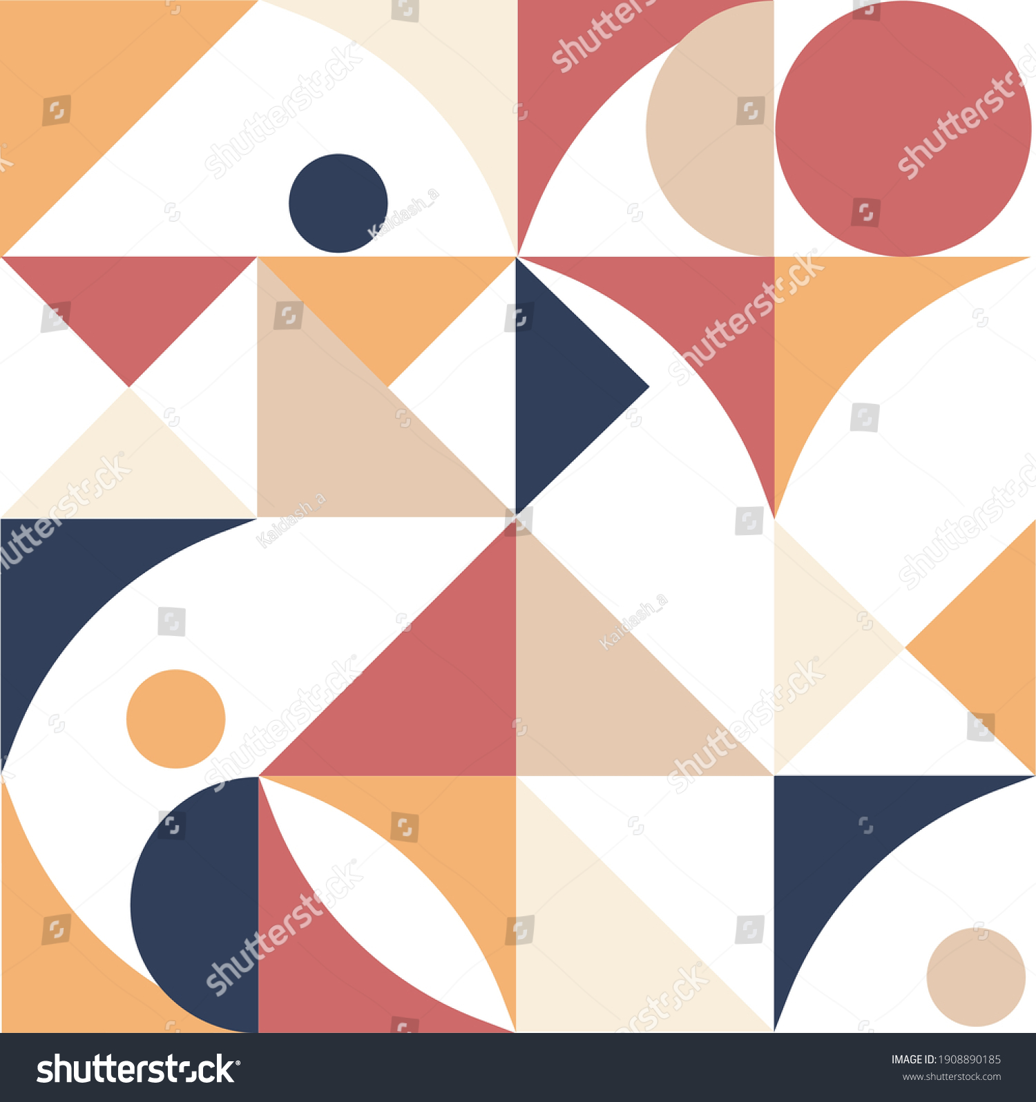 Geometry Minimalistic Artwork Poster Simple Shapes Stock Vector ...