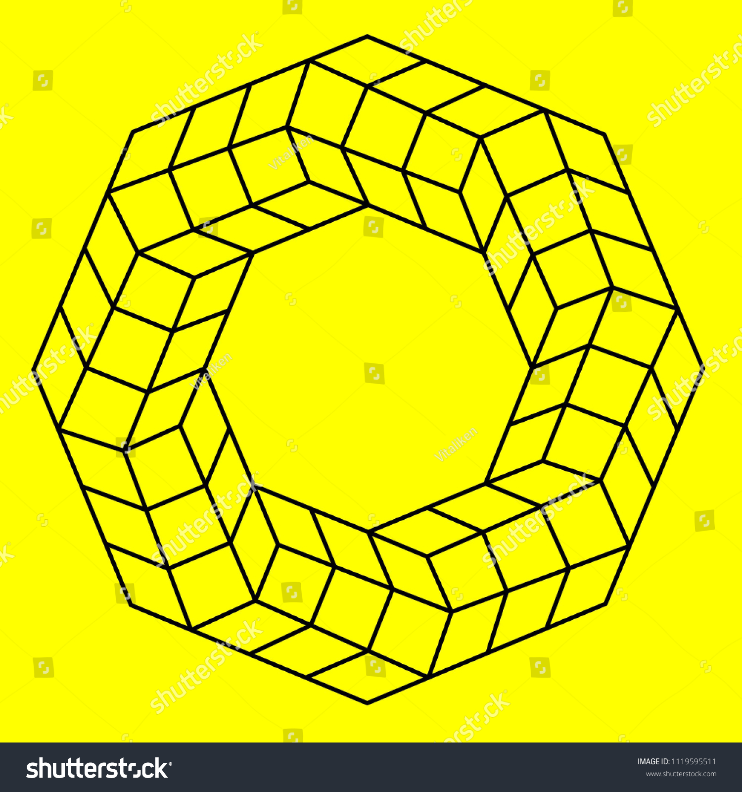 Geometry Optical Illusion Circle Stock Vector (Royalty Free) 1119595511