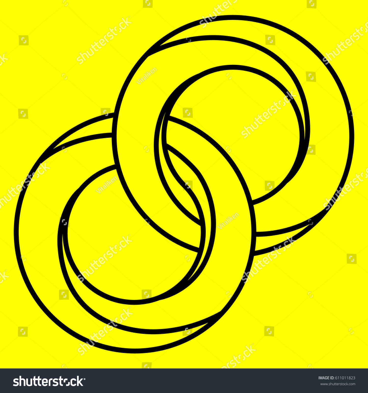Geometry Optical Illusion Circle Stock Vector (Royalty Free) 611011823