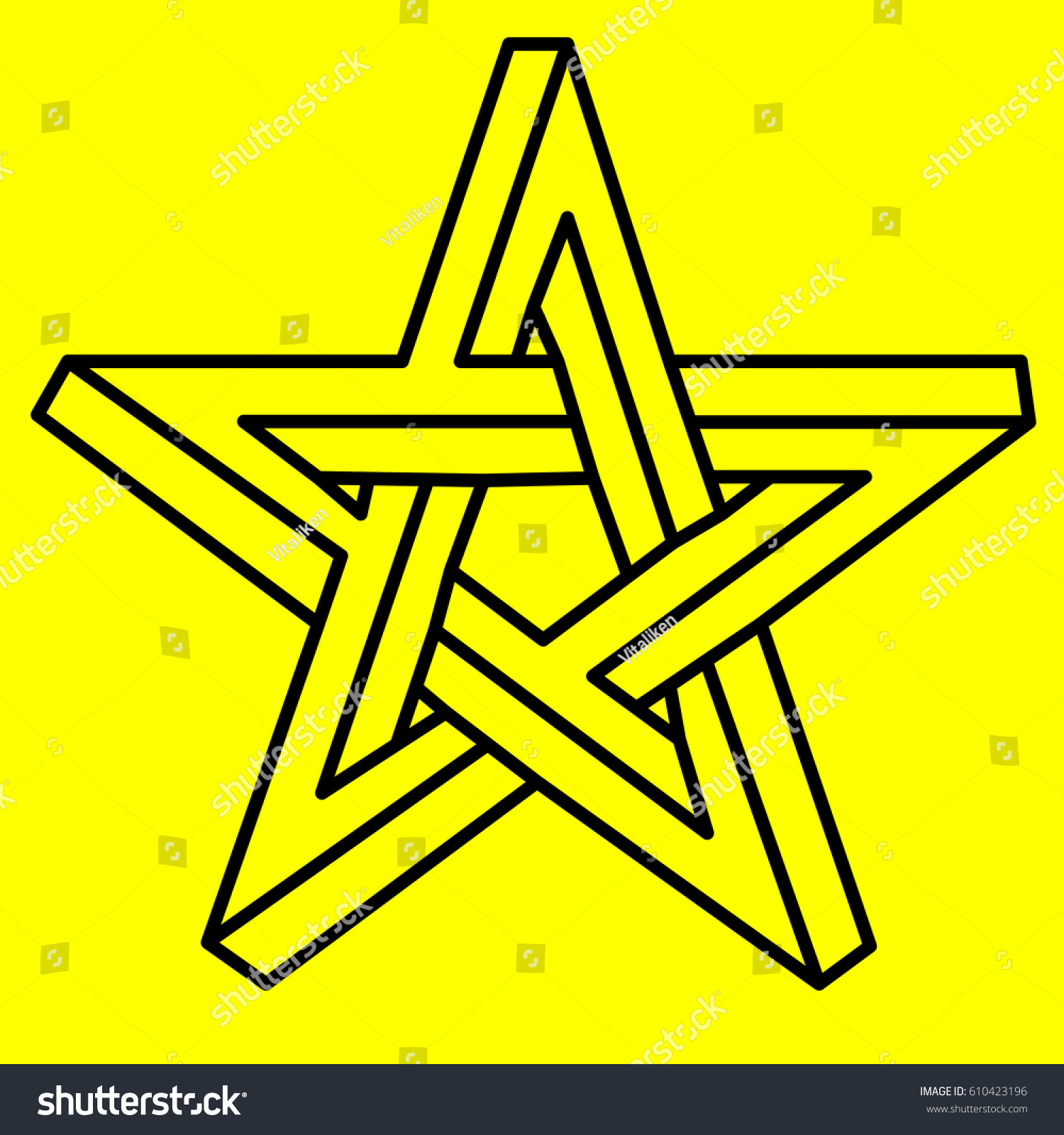 Geometry Optical Illusion Star Stock Vector (Royalty Free) 610423196 ...