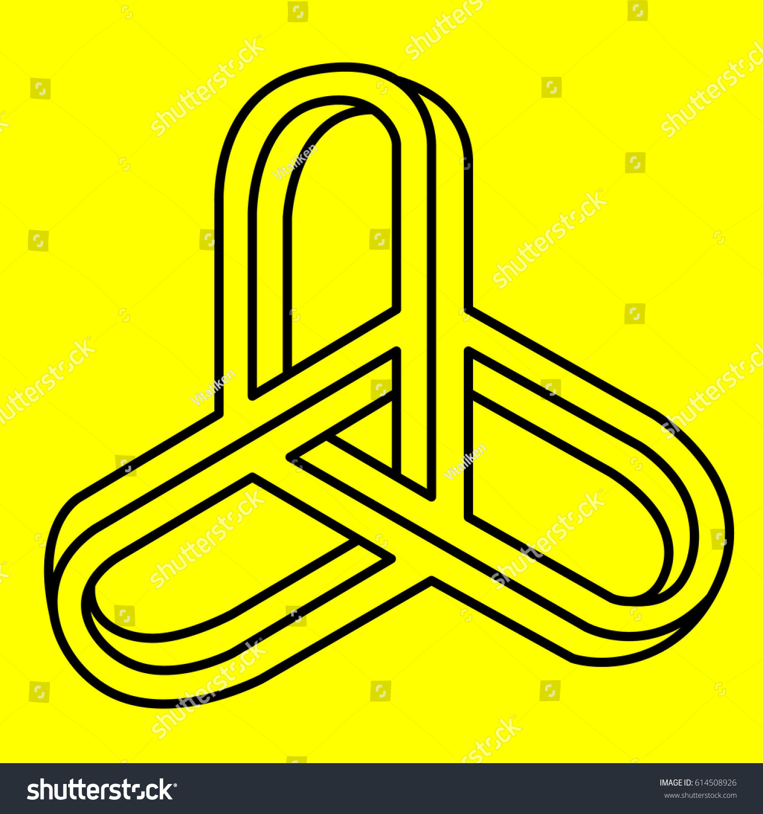 Geometry Optical Illusion Triangle Stock Vector (Royalty Free) 614508926