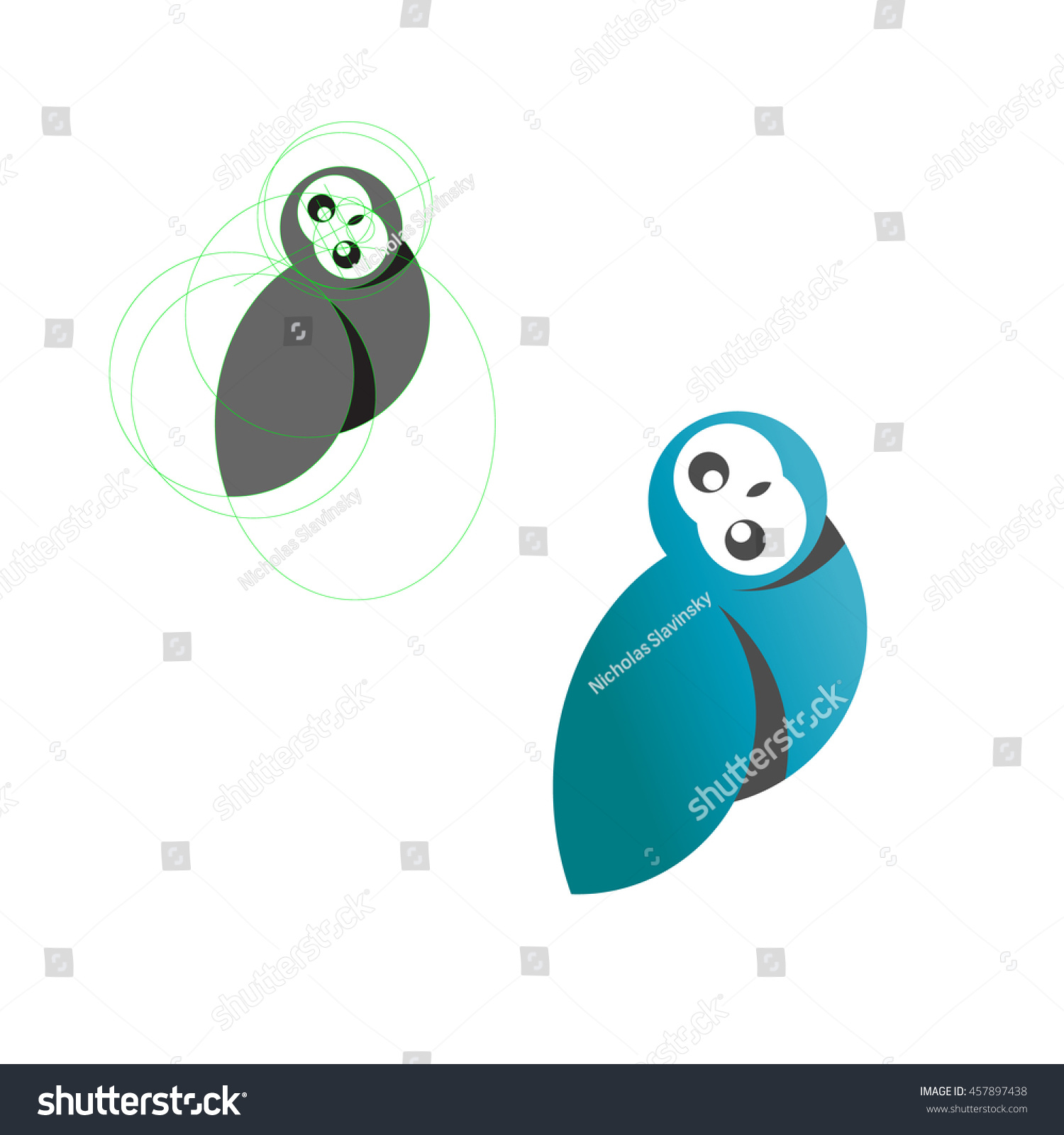 Geometry Owl Vector Illustration Stock Vector (Royalty Free) 457897438