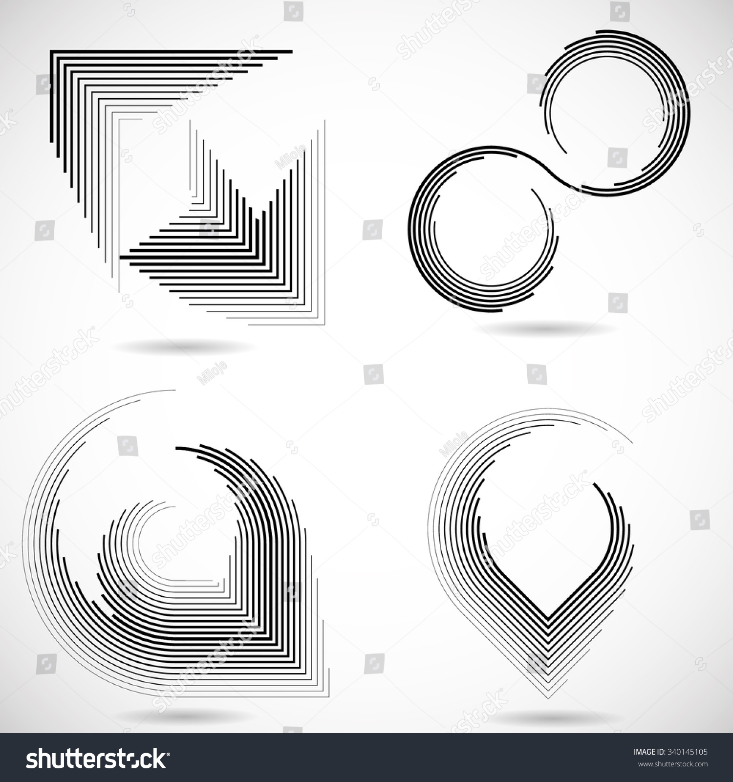Geometry Shapes Lines Abstract Form Vector Stock Vector (Royalty Free ...