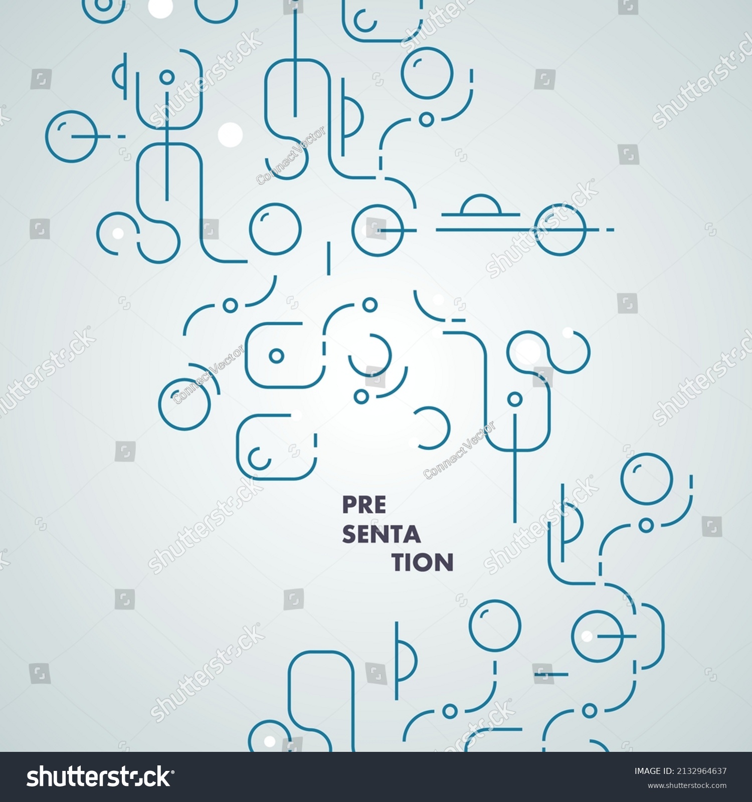 Geometry Technology Connect Abstract Poster Design Stock Vector ...