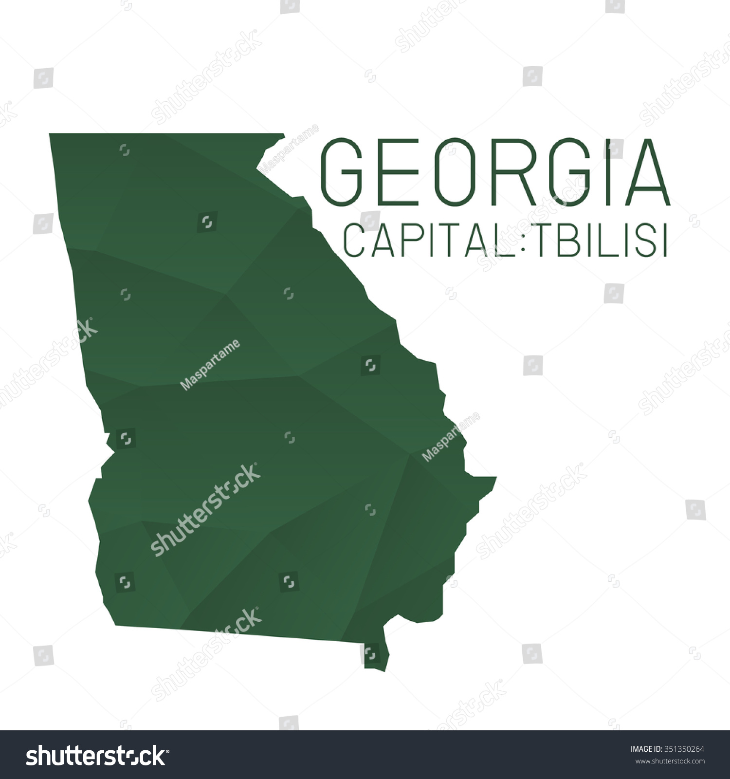 Georgia Map Geometric Background Stock Vector (Royalty Free) 351350264 ...