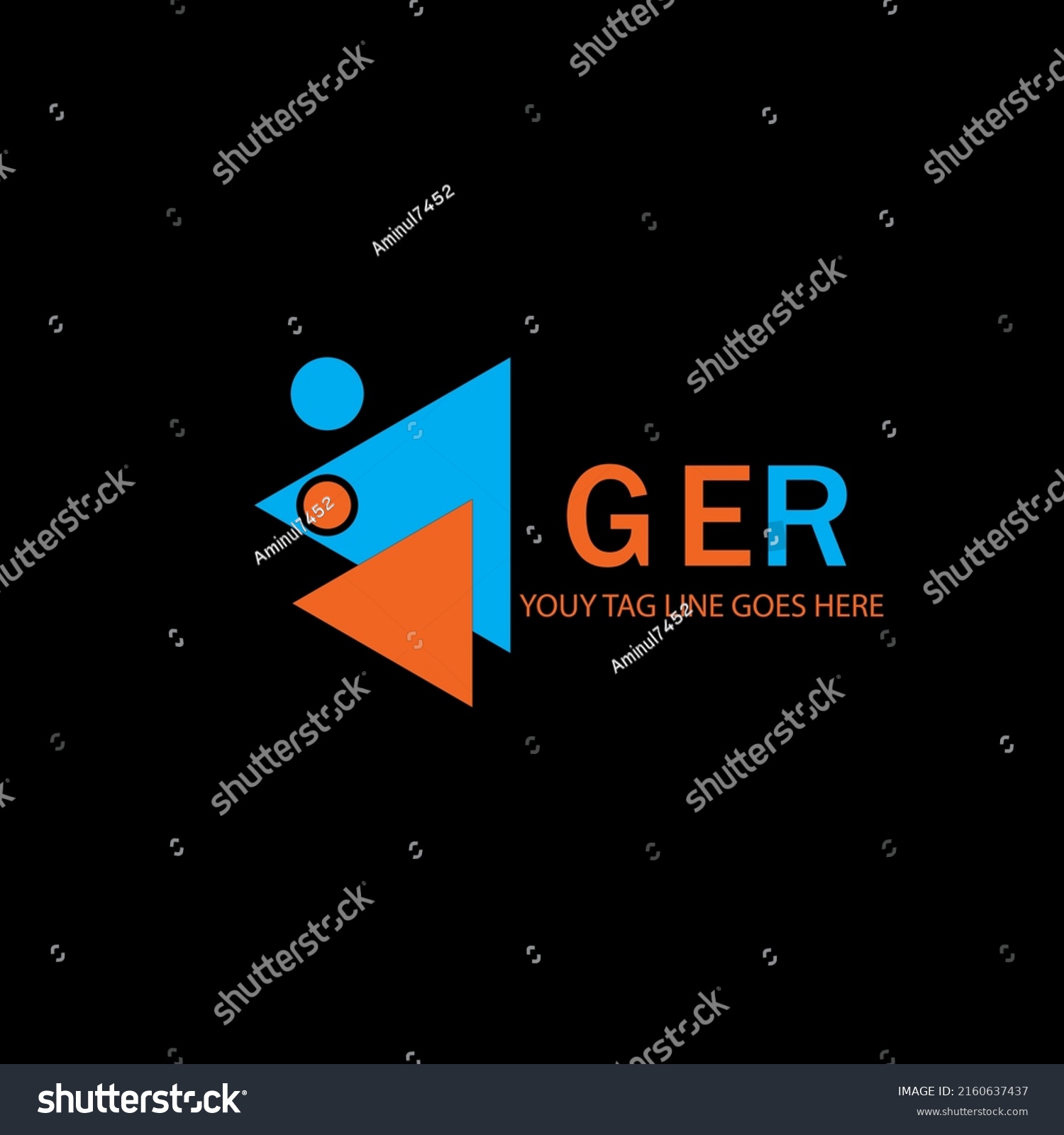 Ger Letter Logo Creative Design Vector Stock Vector (Royalty Free ...