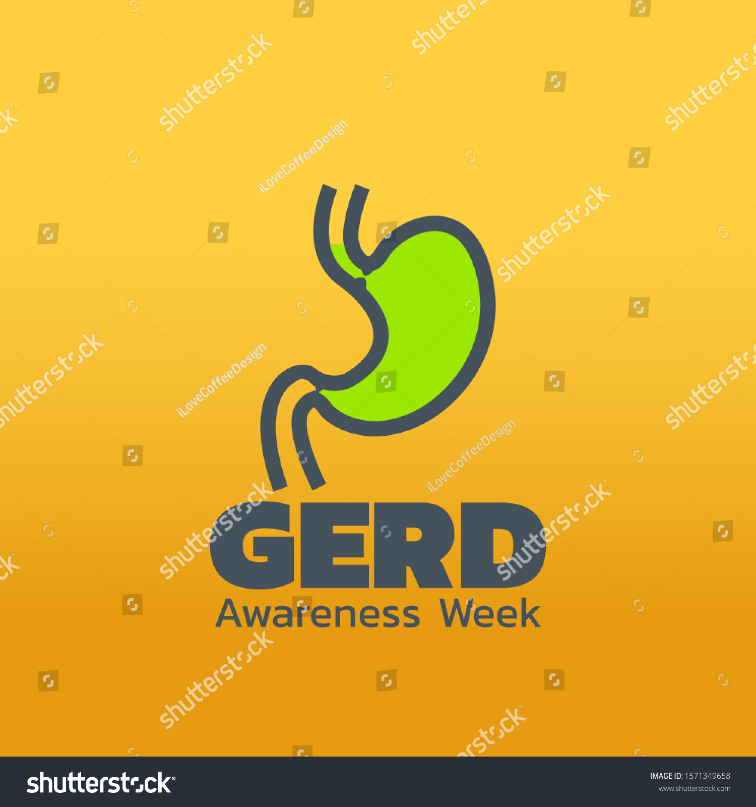 Gerd Awareness Week Icon Logo Vector Stock Vector (Royalty Free ...