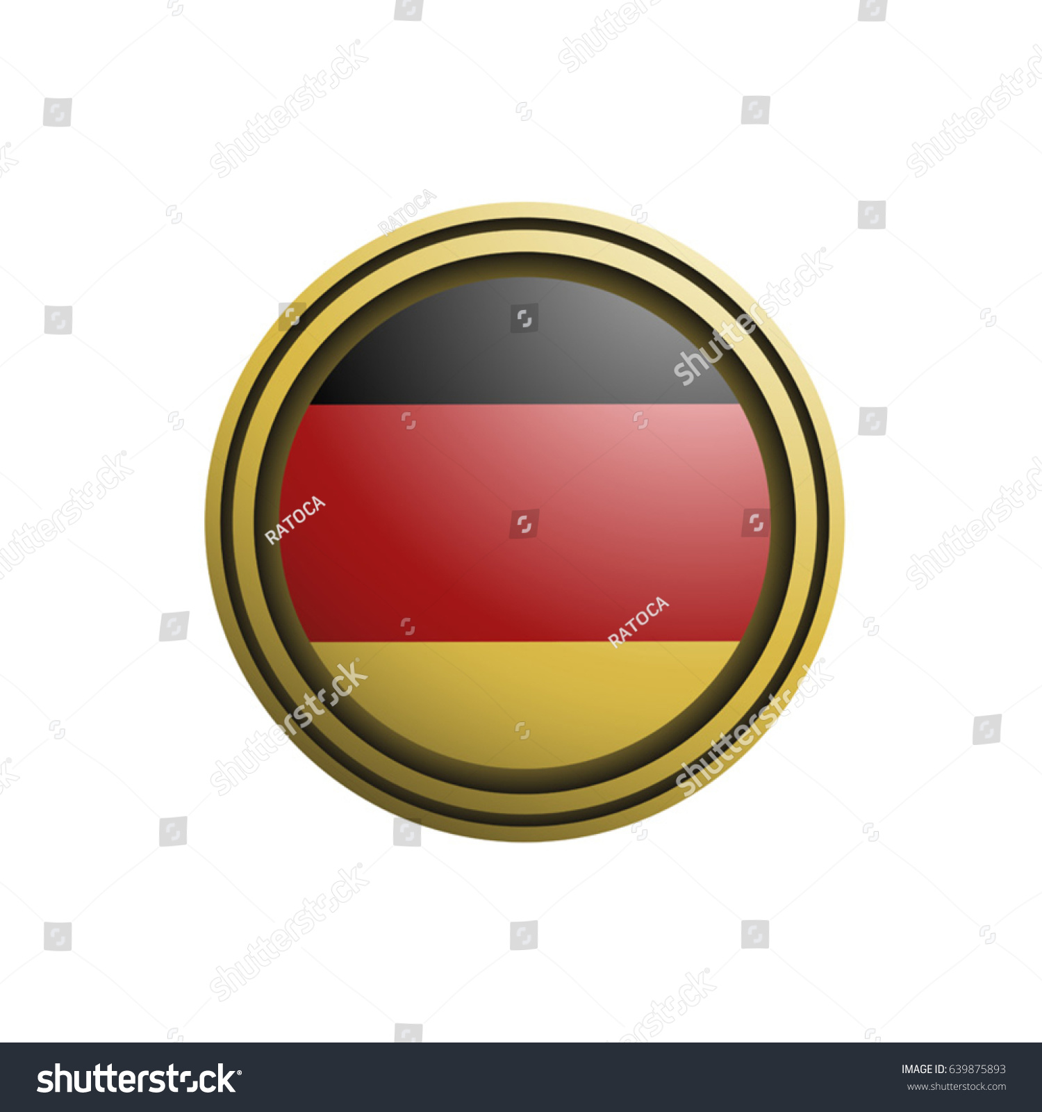 German Circle Emblem Stock Vector (Royalty Free) 639875893
