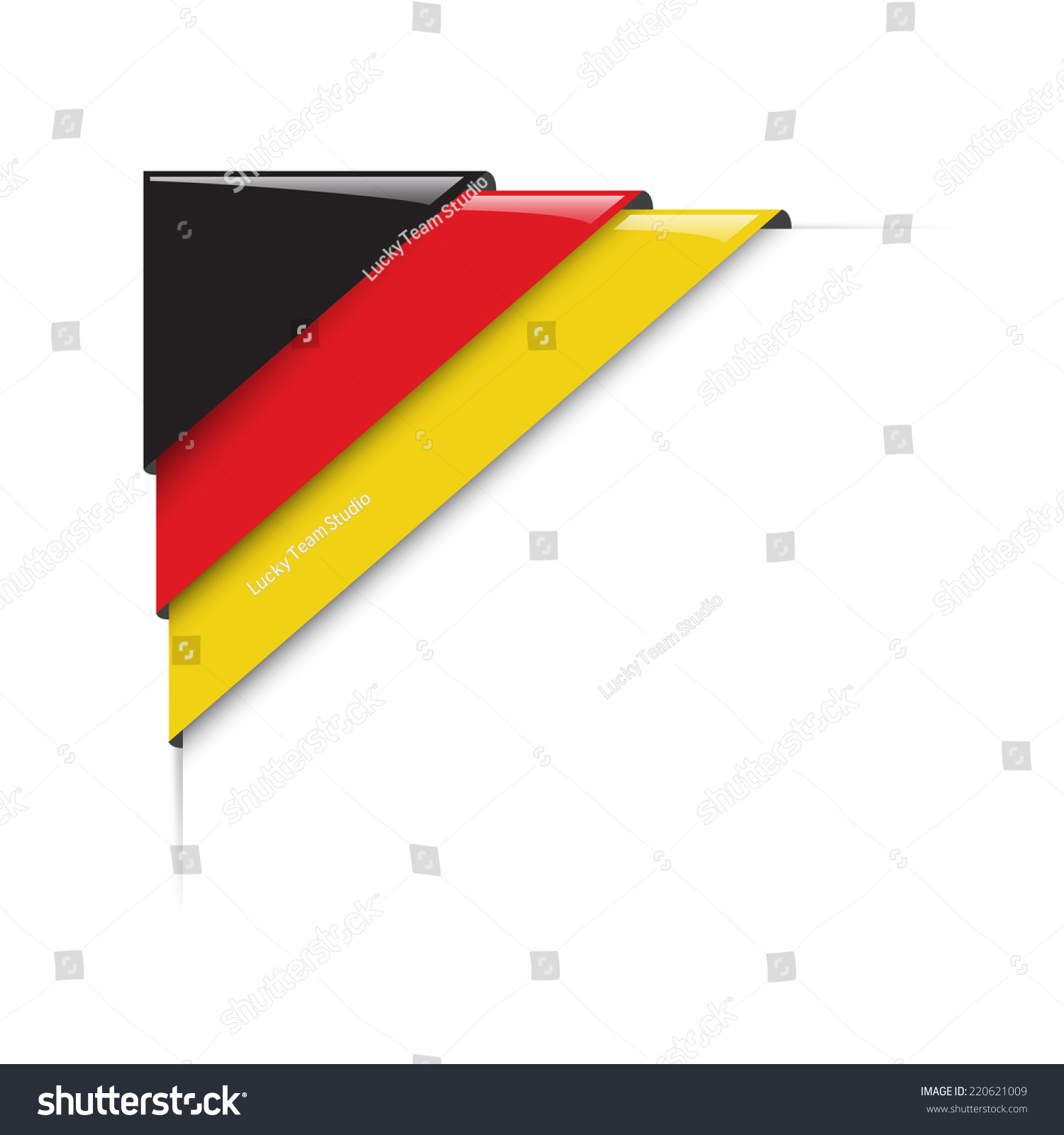 German Corner Vector Label Flag Stock Vector (Royalty Free) 220621009