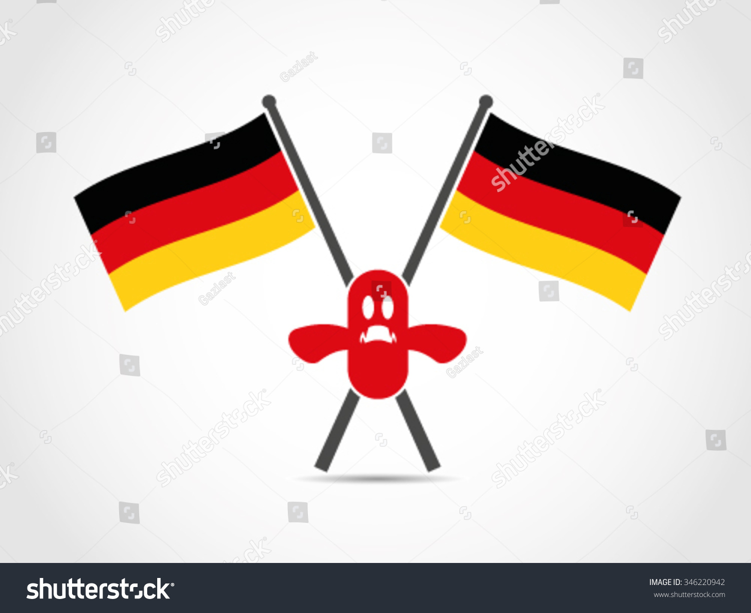 German Emblem Flag Ghost Stock Vector (Royalty Free) 346220942 ...