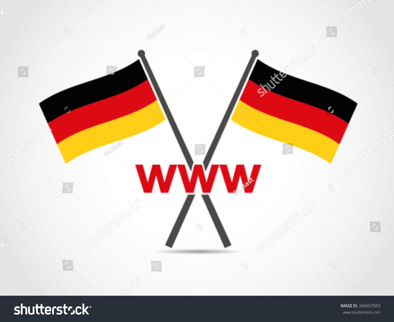 German Emblem Flag Web Domain Stock Vector (Royalty Free) 345657959 ...