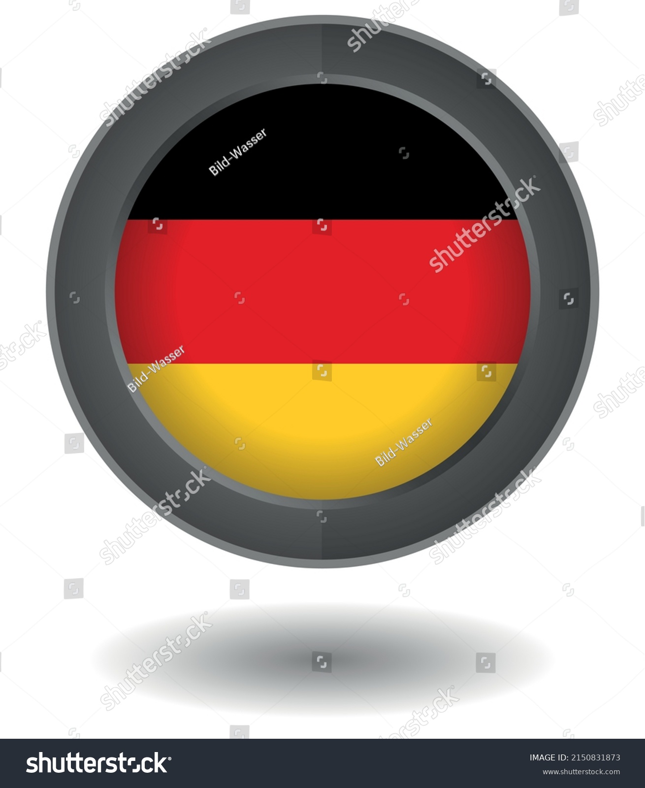 German Flag Button Vector Graphic Transparent Stock Vector (Royalty ...