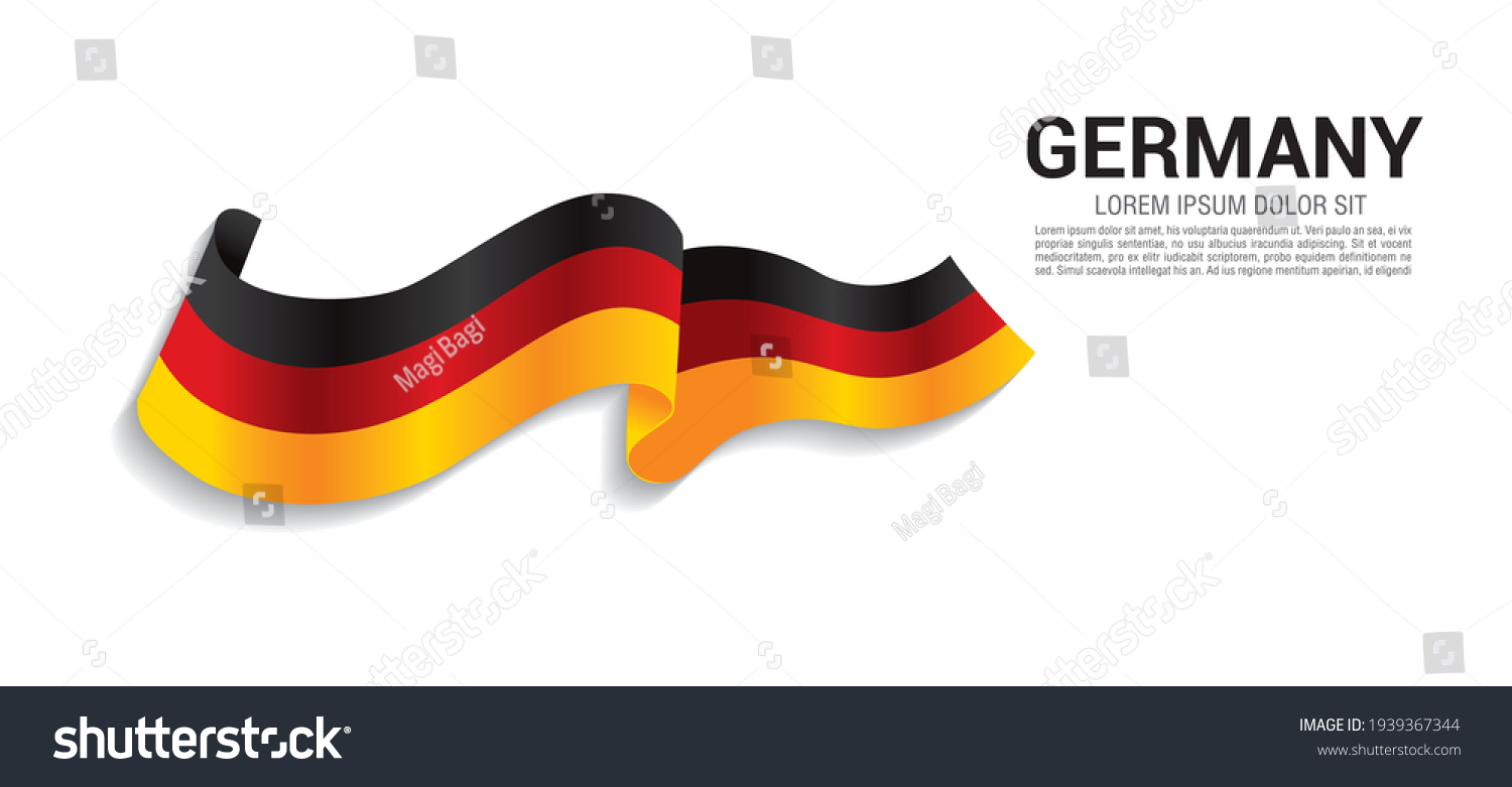 German Flag On White Background Stock Vector (Royalty Free) 1939367344 ...