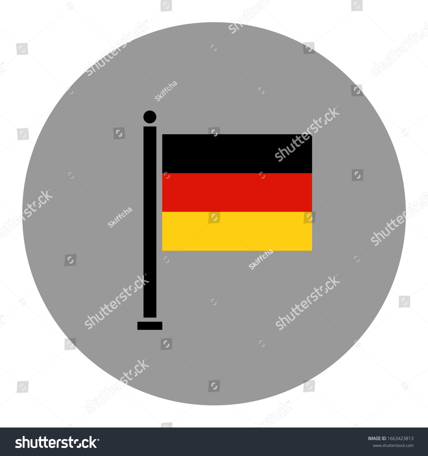 German Flag Vector Isolated Illustration Stock Vector (Royalty Free ...