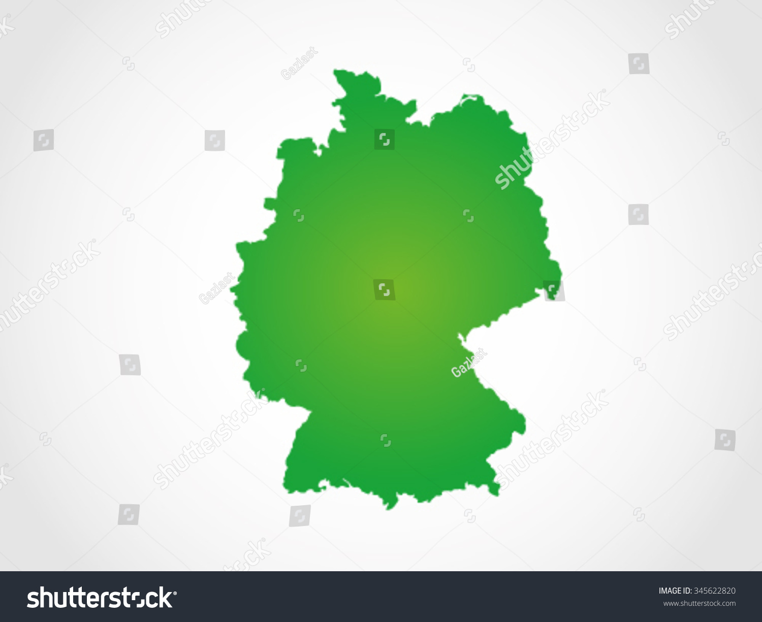 German Map Stock Vector (Royalty Free) 345622820 | Shutterstock