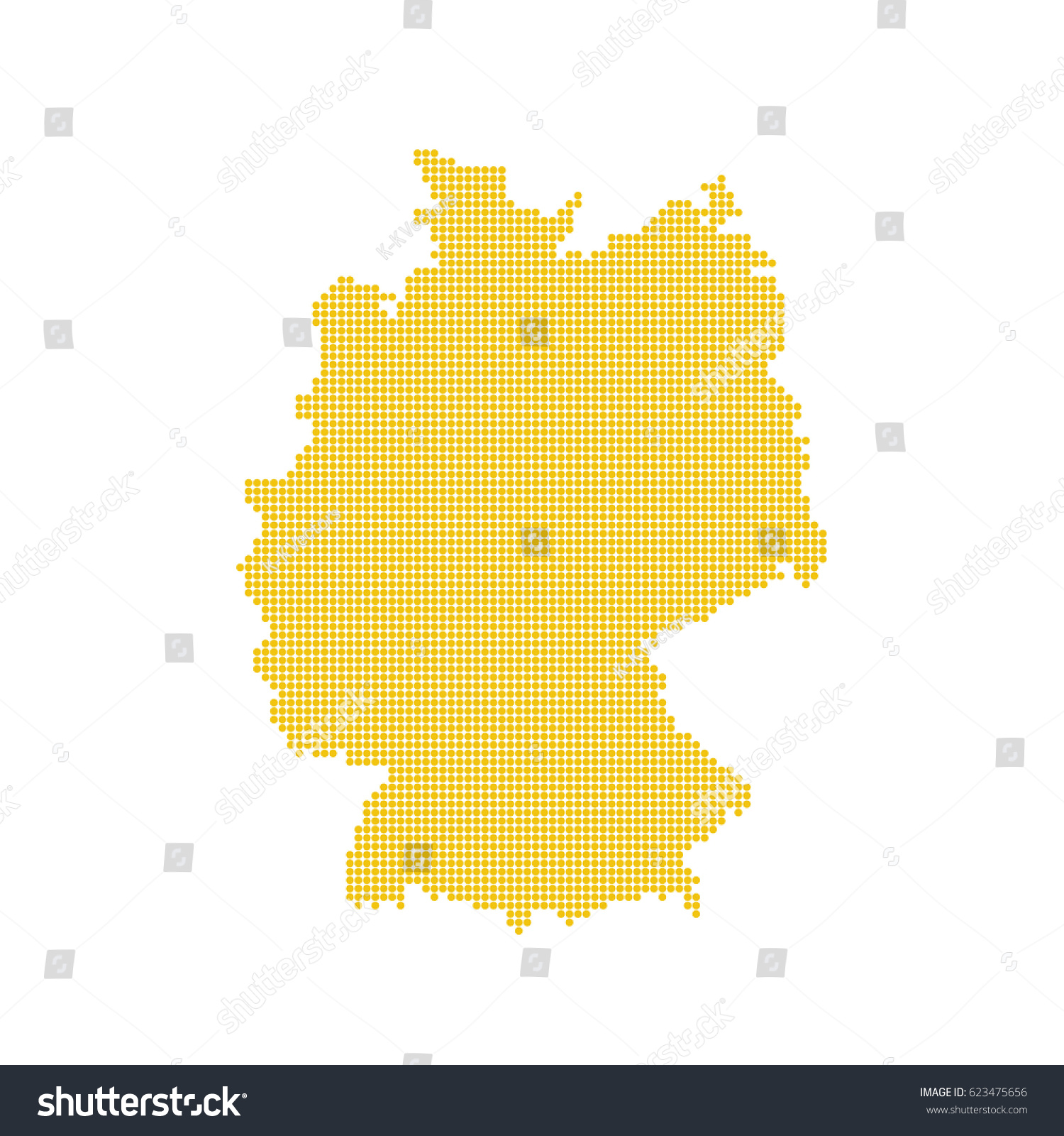German Map Isolated Dotted Germany Map Stock Vector (Royalty Free ...