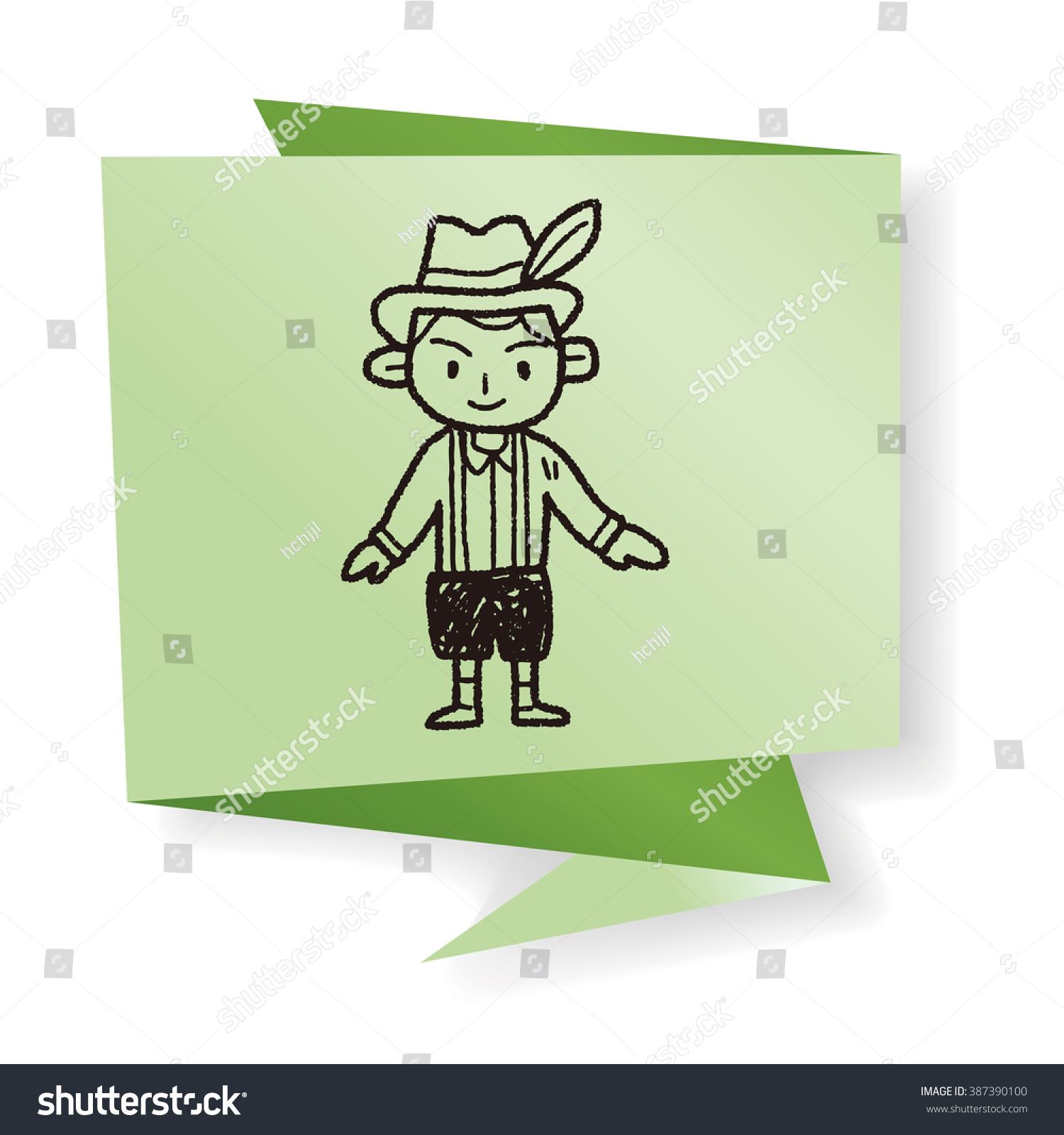 German People Doodle Stock Vector (Royalty Free) 387390100