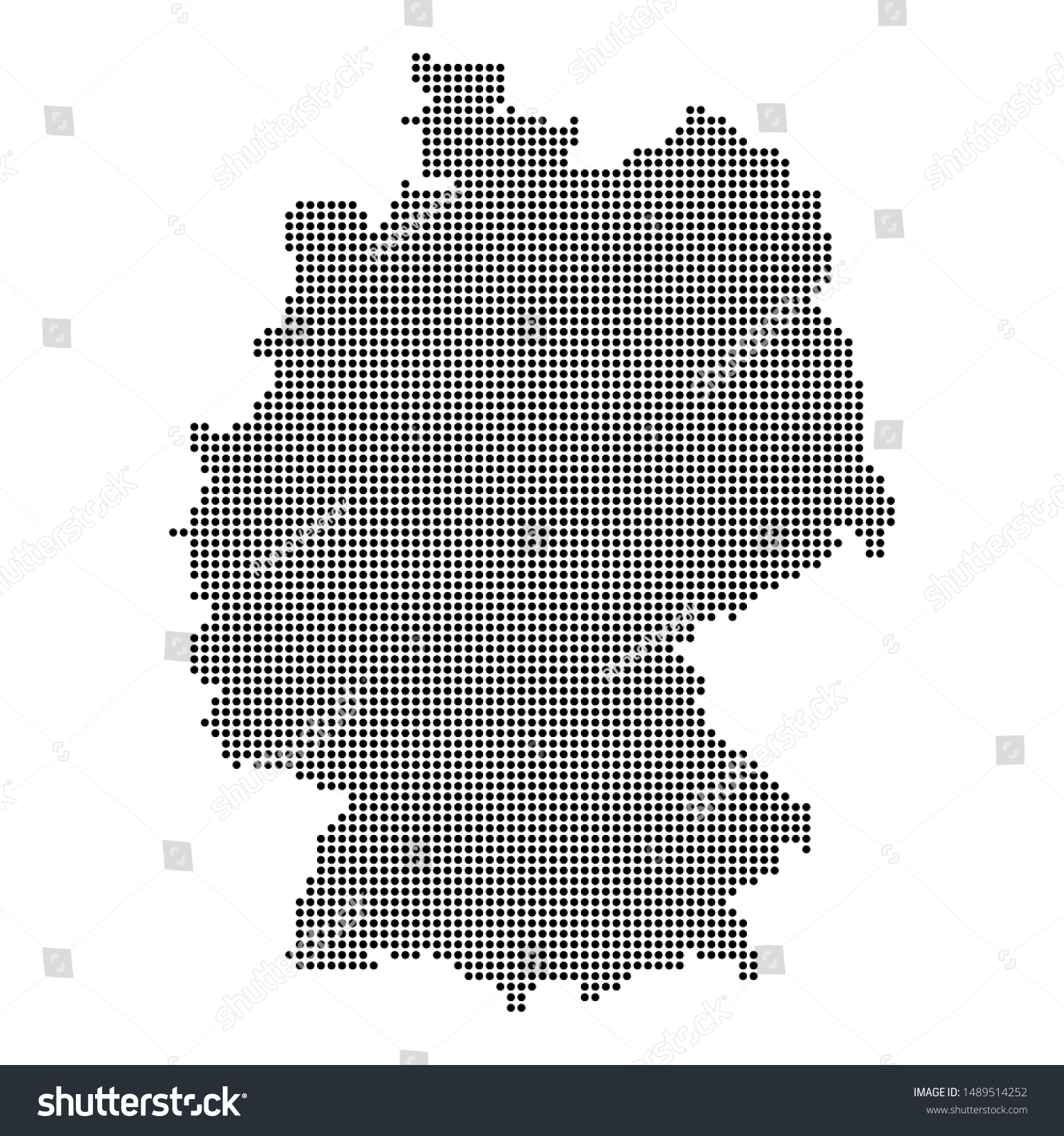 Germany Dotted Map Vector Illustration Stock Vector (Royalty Free ... Germany Dotted Map Vector Illustration Stock Vector (Royalty Free ...