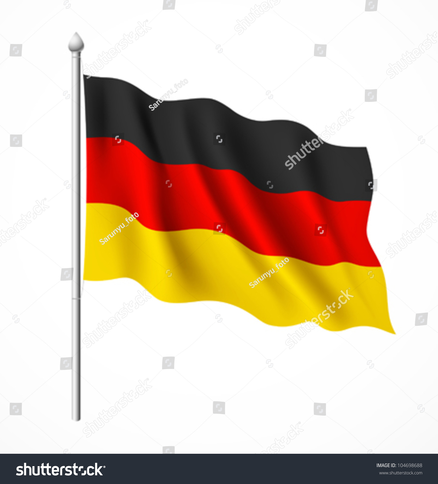 Germany Flag Vector Illustration Stock Vector (Royalty Free) 104698688