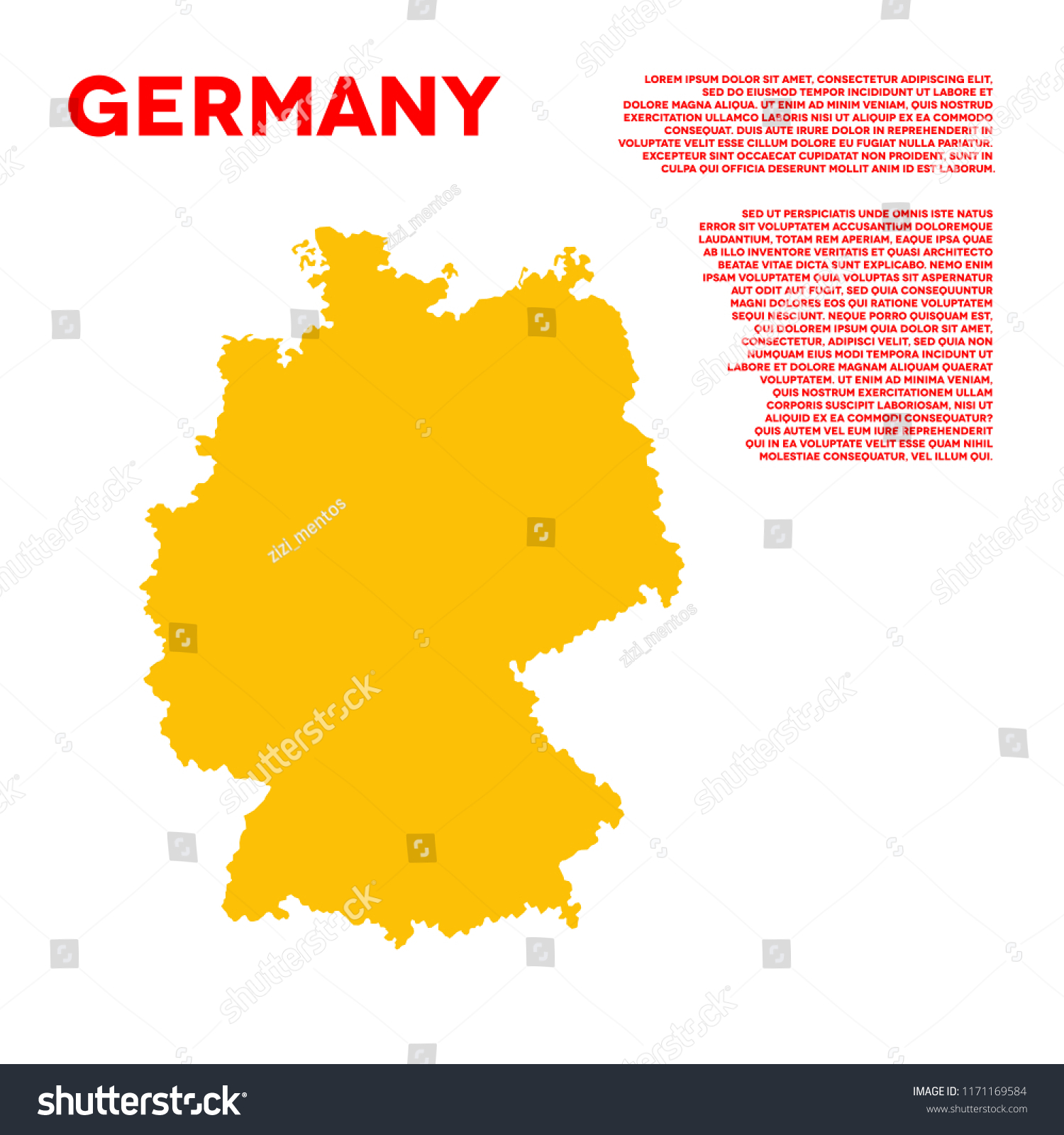 Germany Infographic Map Stock Vector (Royalty Free) 1171169584