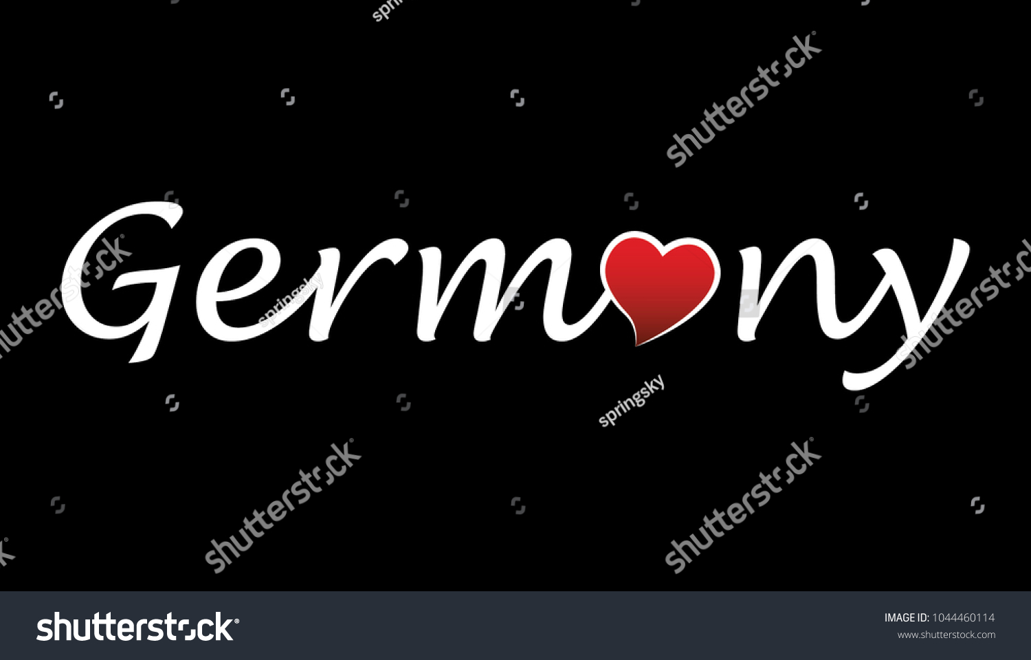 Germany Logo Type Writing Stock Vector (Royalty Free) 1044460114 ...