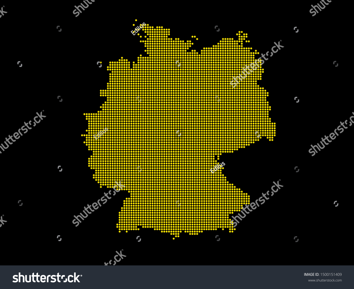 Germany Pixel Map Vector Illustration Halftone: vector de stock (libre ...
