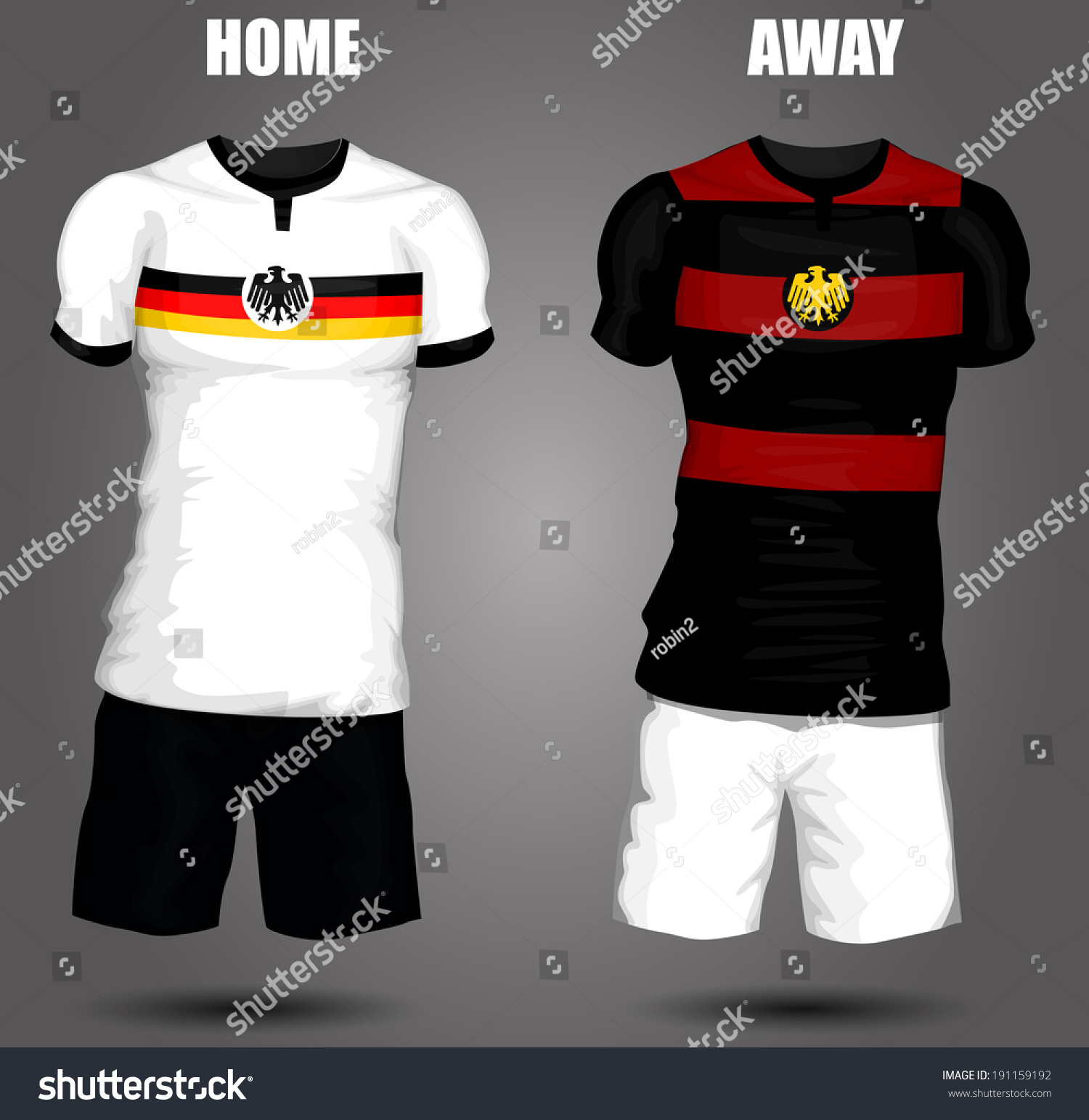 Germany Soccer Jersey Stock Vector (Royalty Free) 191159192 | Shutterstock