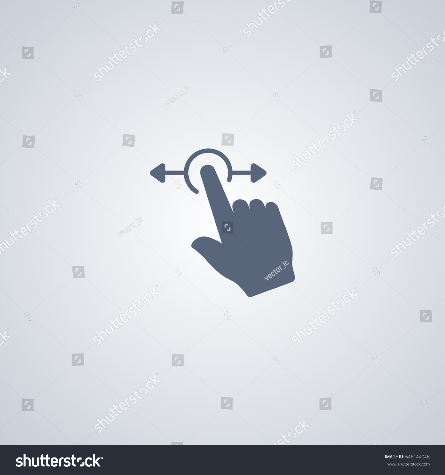 Gesture Touch Slide Vector Icon Gesture Stock Vector (Royalty Free ...
