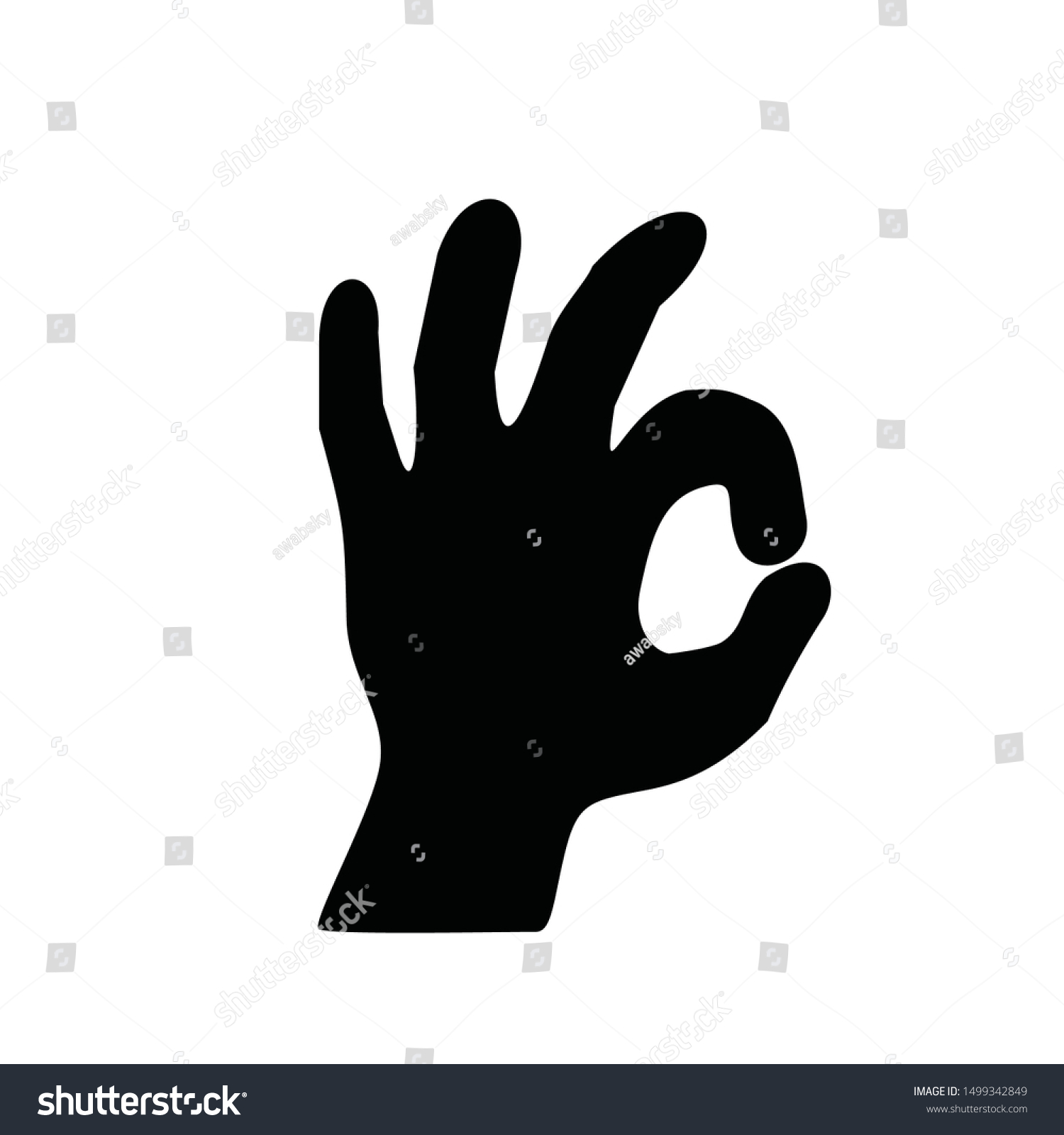 Gesture Vector Thumbs Symbol Icon Stock Vector (Royalty Free) 1499342849