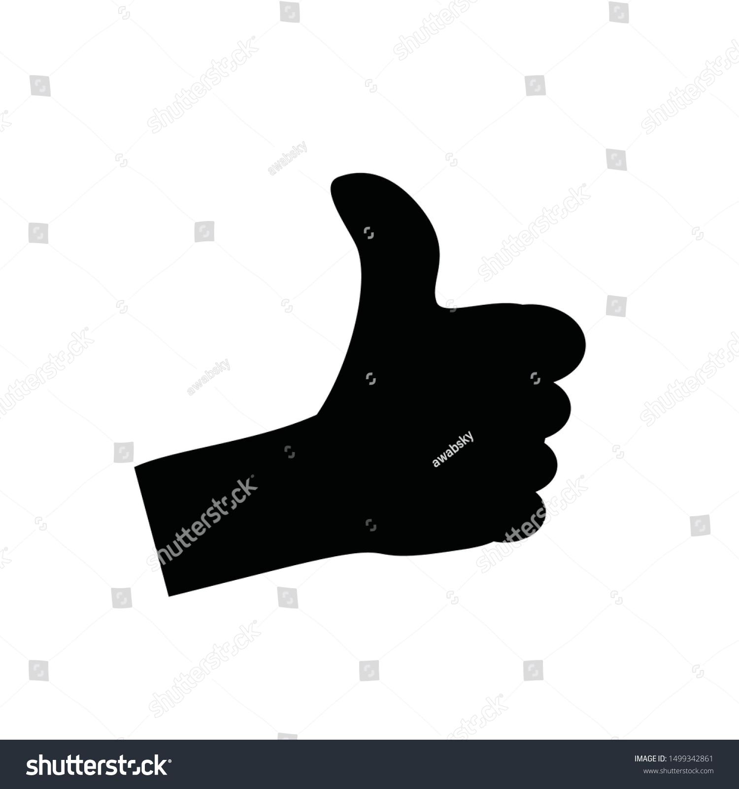 Gesture Vector Thumbs Symbol Icon Stock Vector (Royalty Free ...