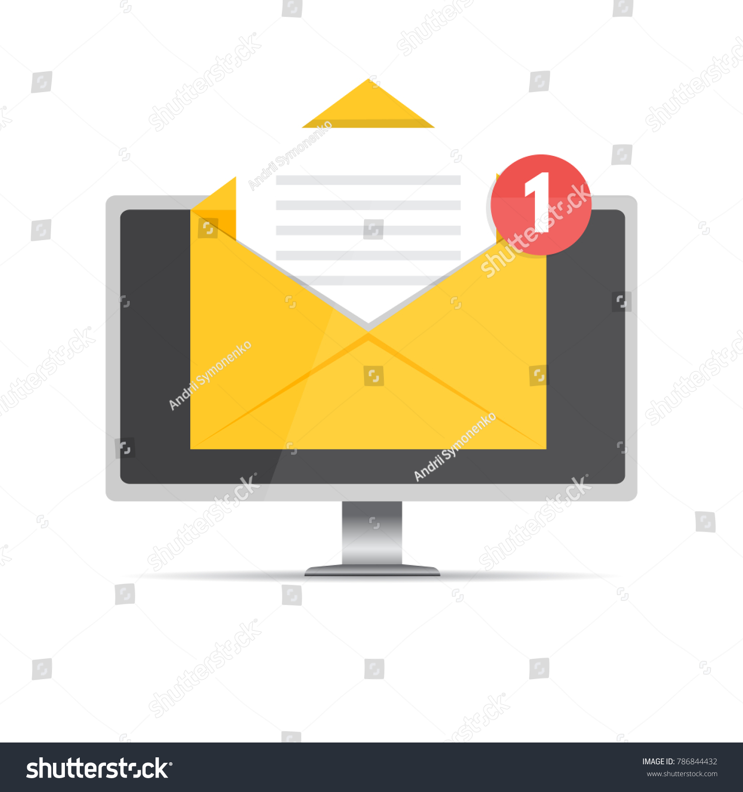 Get Email Concept Desktop Notification Vector Stock Vector (Royalty ... Get Email Concept Desktop Notification Vector Stock Vector (Royalty ...