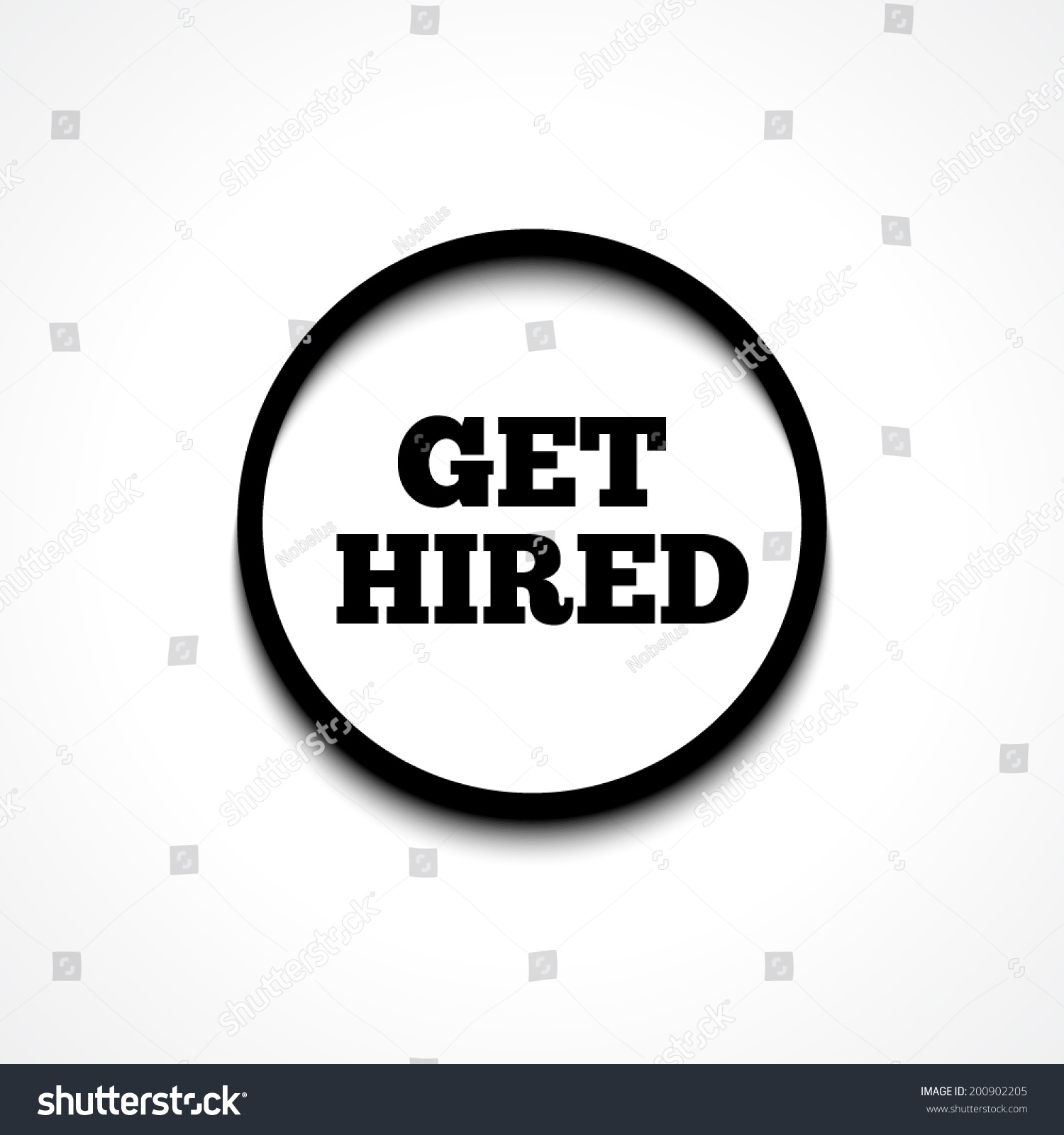 Get Hired Icon Stock Vector (Royalty Free) 200902205