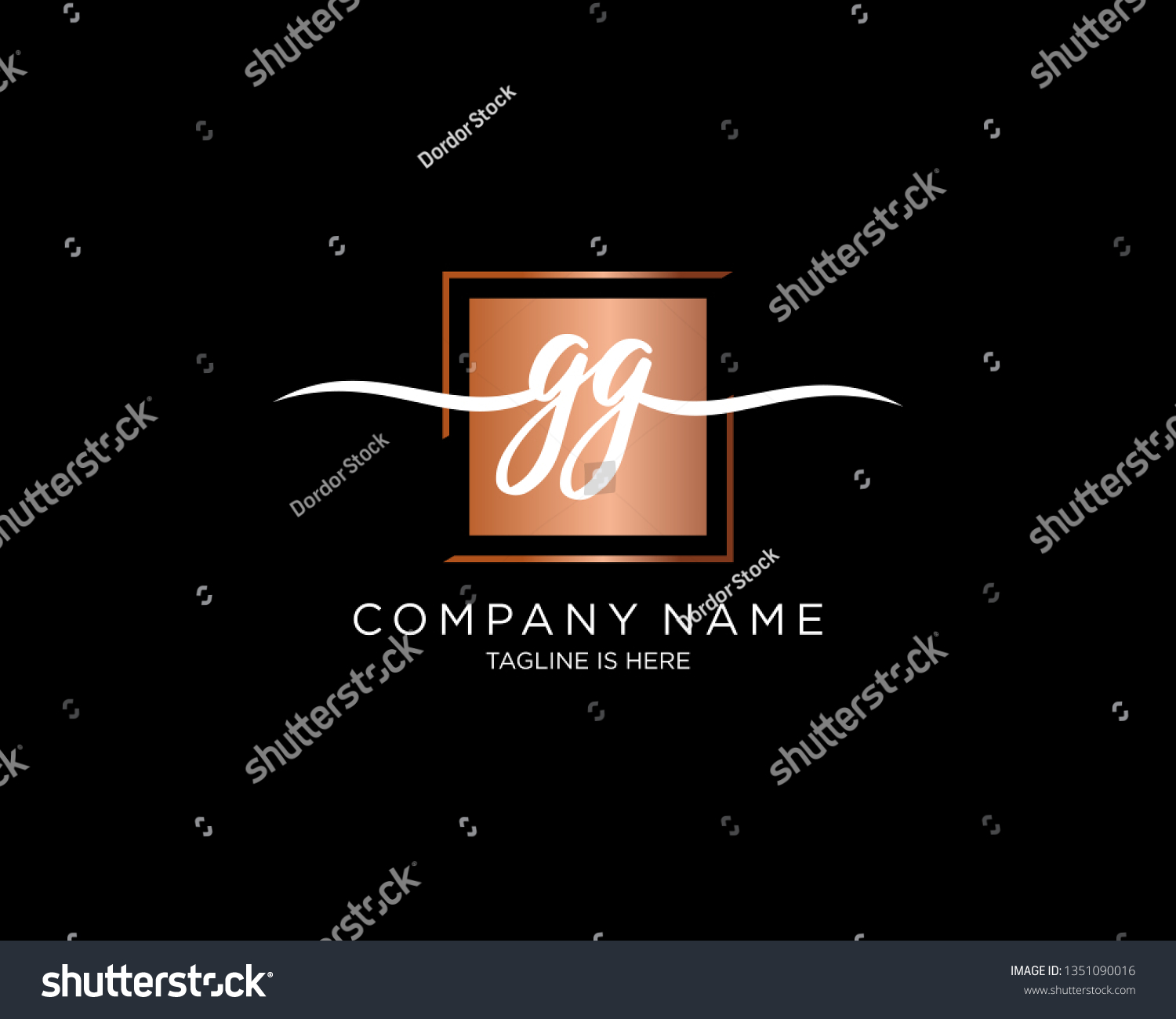 Gg Handwriting Initial Logo Vector Stock Vector (Royalty Free ...