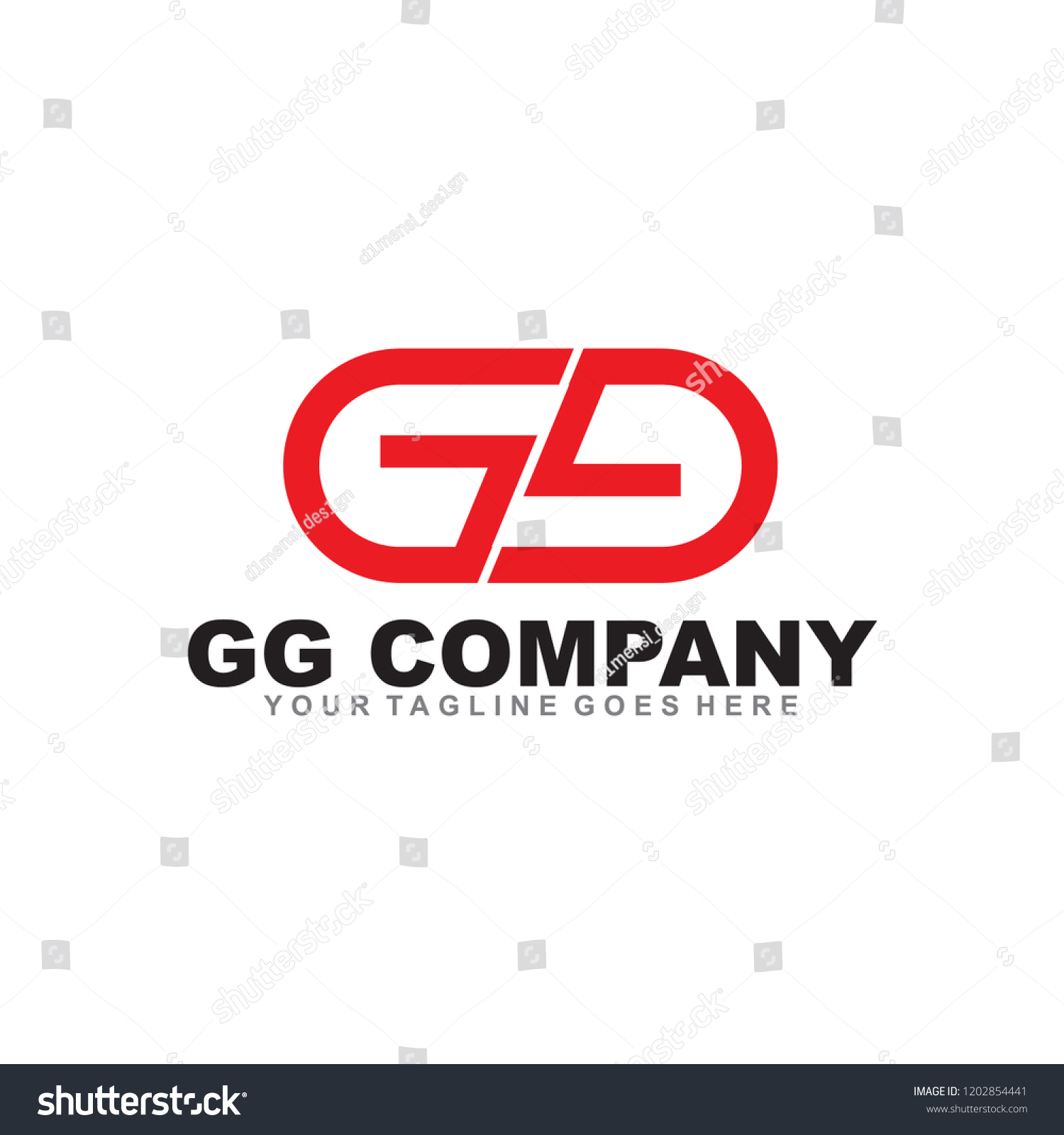 Gg Letter Logo Design Vector Template Stock Vector (Royalty Free ...