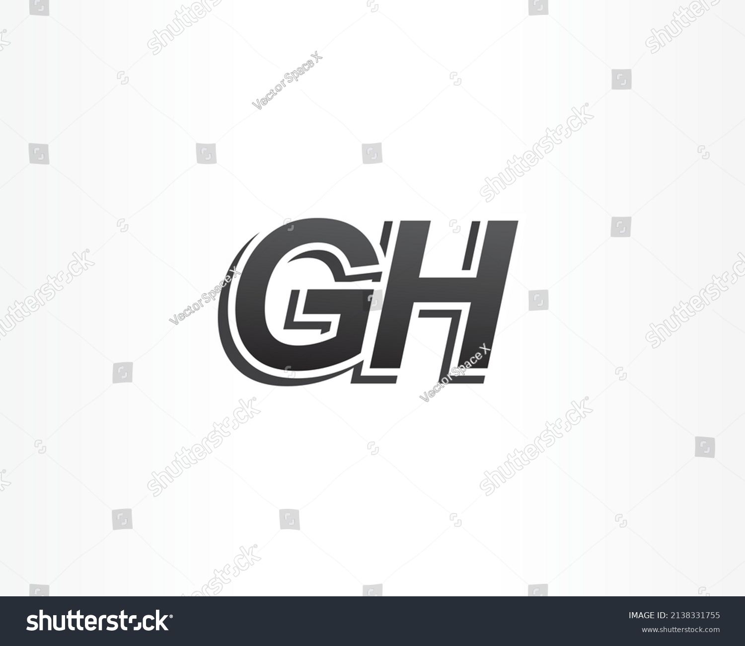 Gh Initial Concept Logo Design Icon Stock Vector (Royalty Free ...