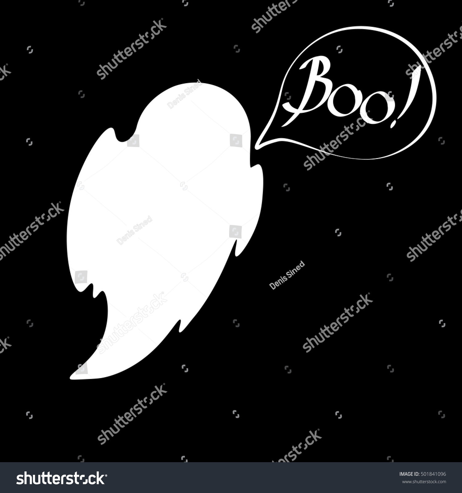 Ghost Boo Banner Design Template Vector Stock Vector (Royalty Free ...