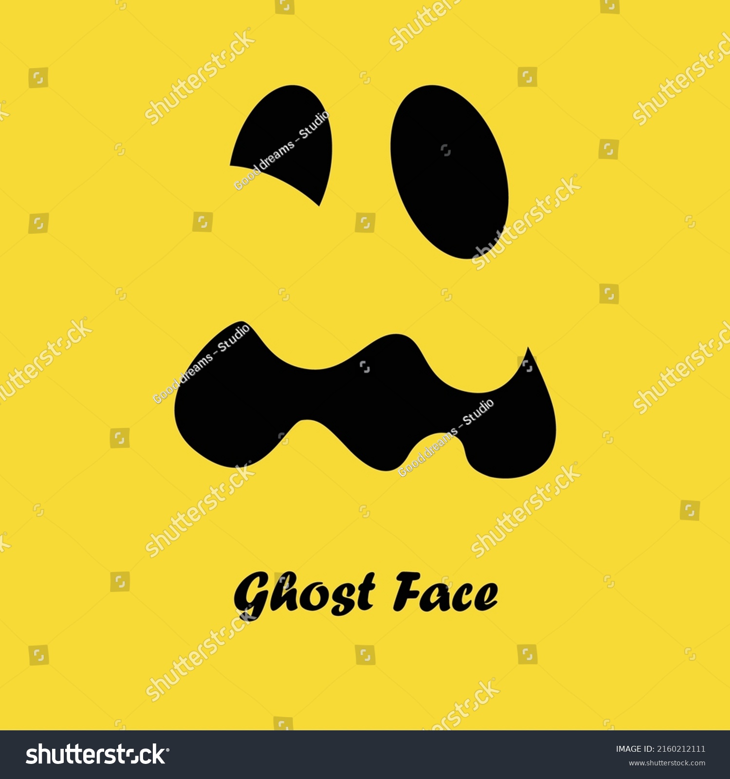 Ghost Face Logo Icon Vector Template Stock Vector (Royalty Free ...