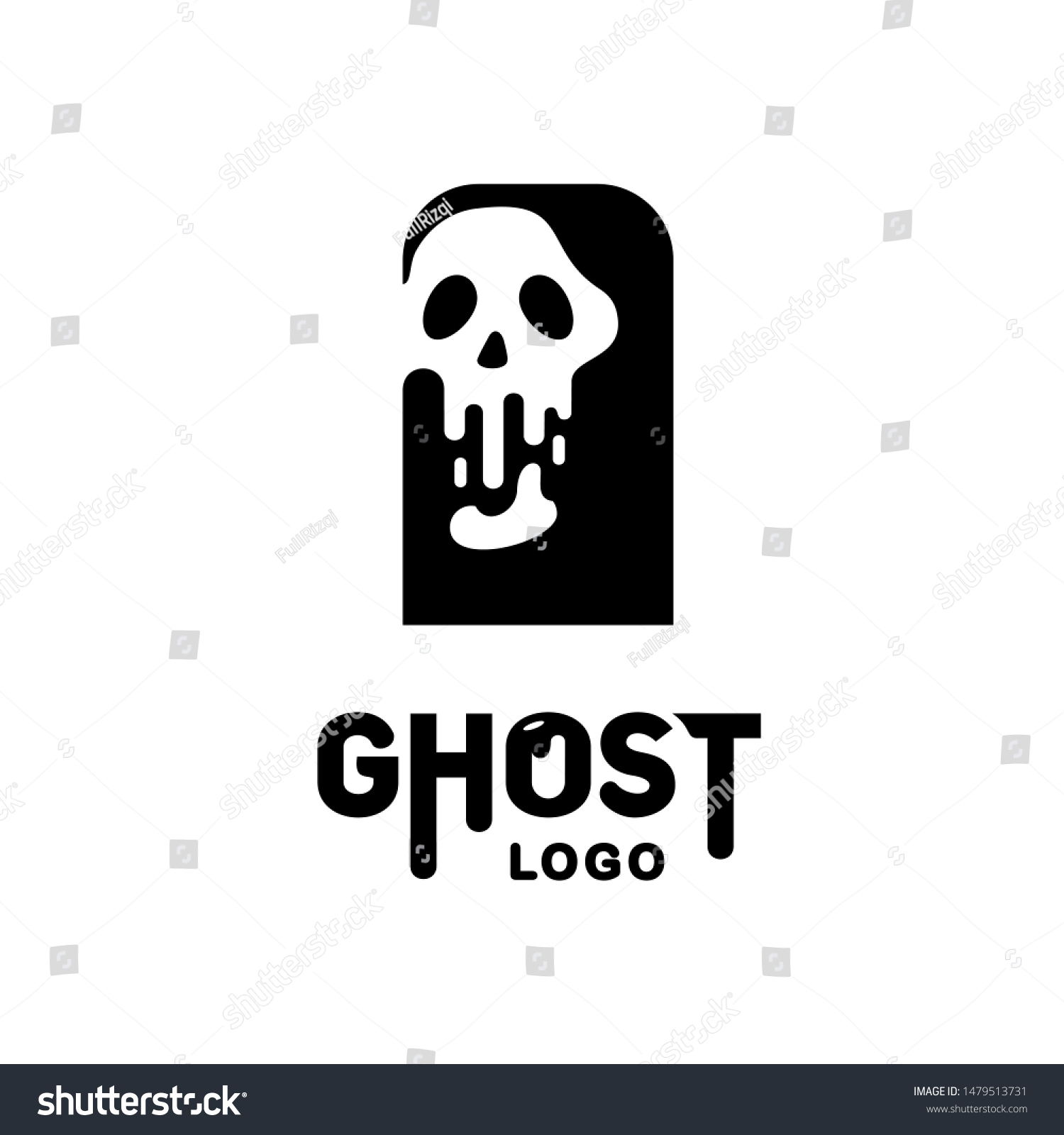 Ghost Logo Skull Grim Reaper Logo Stock Vector (Royalty Free ...