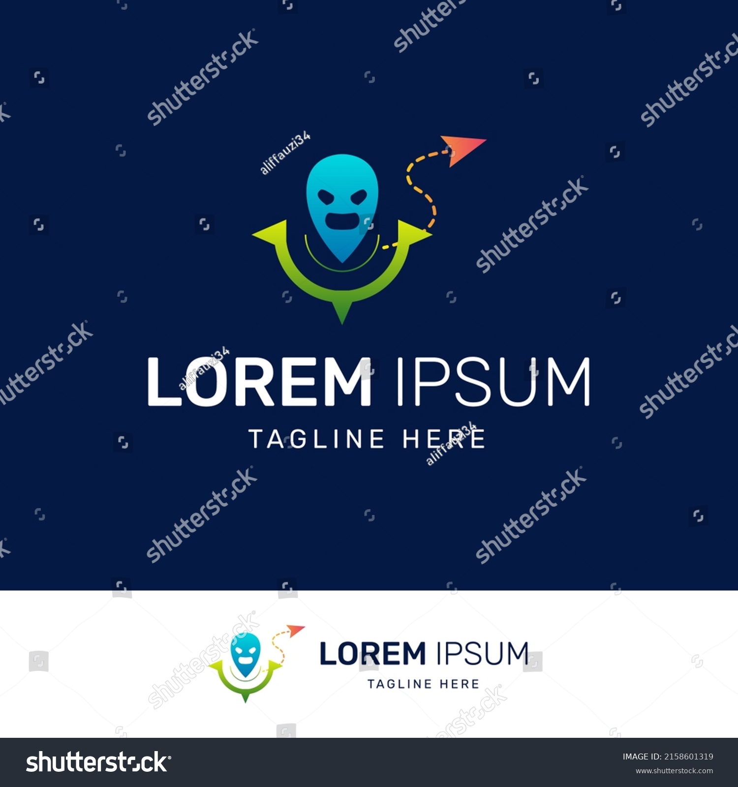 Ghost Logo Compass Guide Icon Stock Vector (Royalty Free) 2158601319 ...