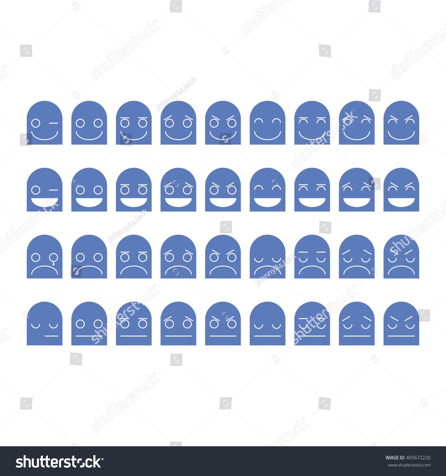 Ghost Smiley Emoticon Icon Sets: vector de stock (libre de regalías ...