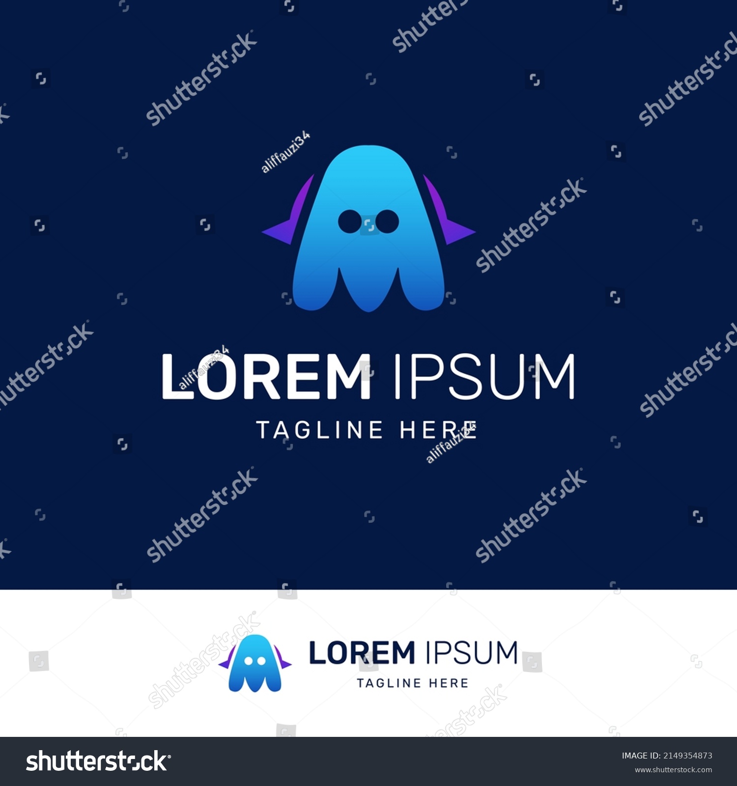 Ghost Target Logo Blue Gradient Stock Vector (Royalty Free) 2149354873 ...