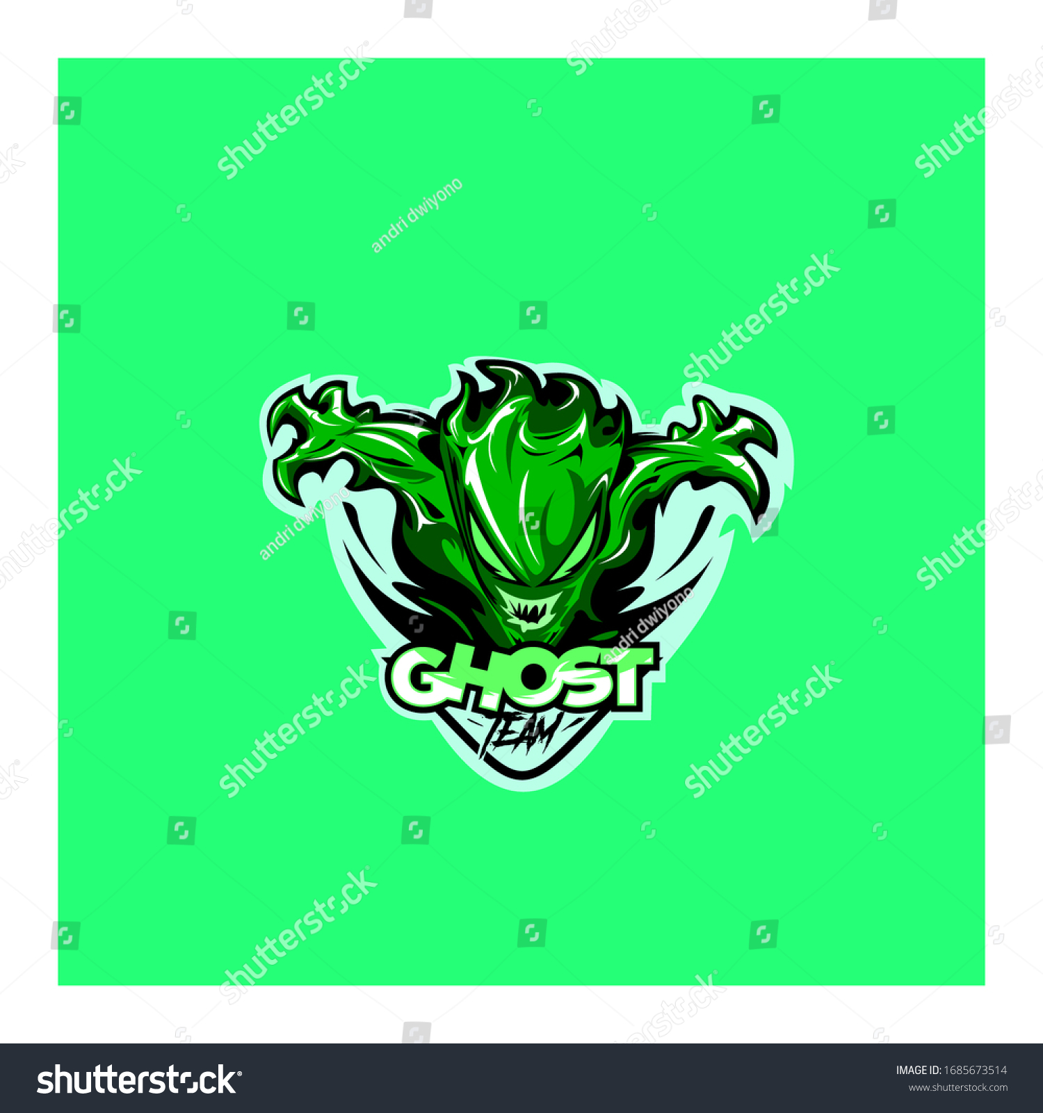 Ghost Team Mascot Logo Concept: Vector có sẵn (miễn phí bản quyền ...