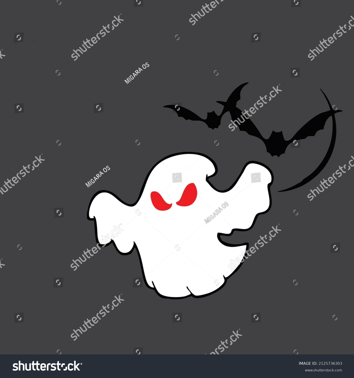 Ghost Vector Clip Art Design Stock Vector (Royalty Free) 2125736303 ...