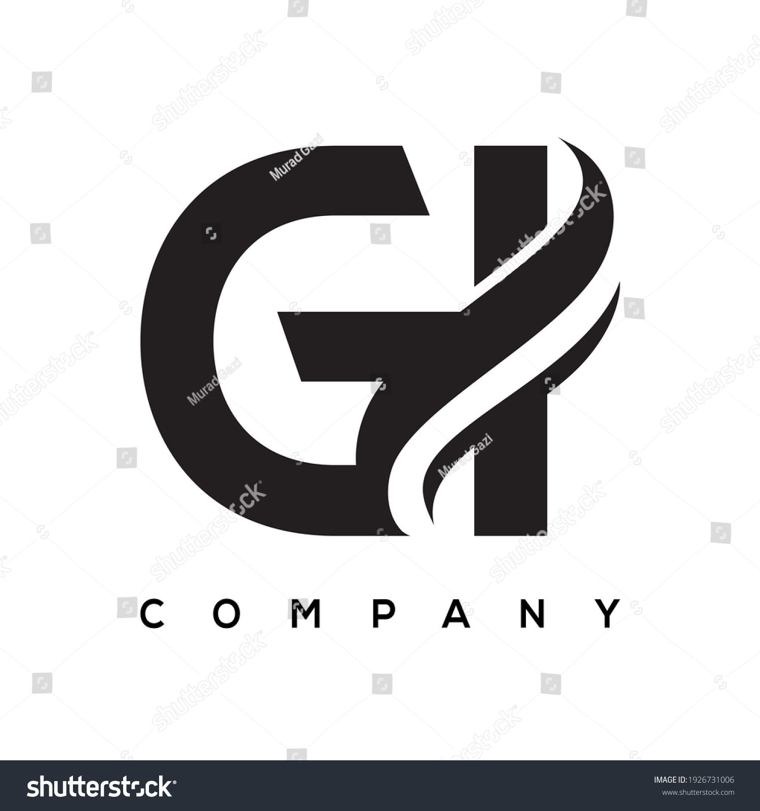 Gi Creative Letter Logo Design Stock Vector (Royalty Free) 1926731006