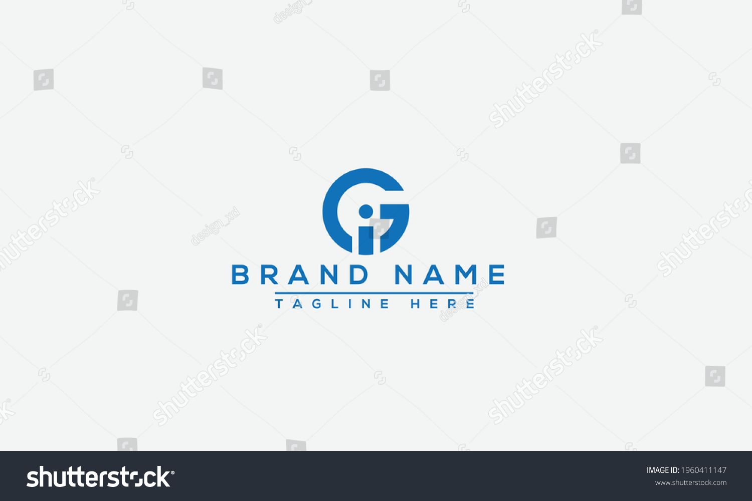 Gi Logo Design Template Vector Graphic Stock Vector (Royalty Free ...