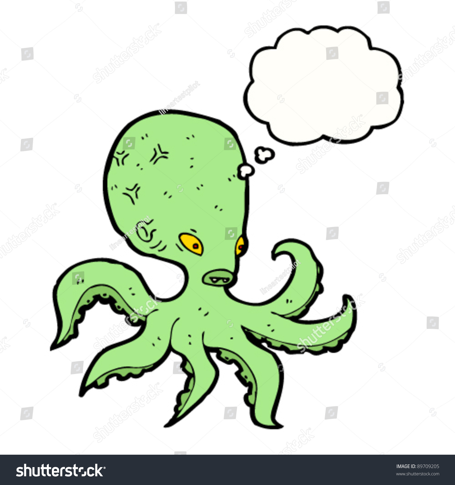 Giant Octopus Cartoon Stock Vector (Royalty Free) 89709205 | Shutterstock