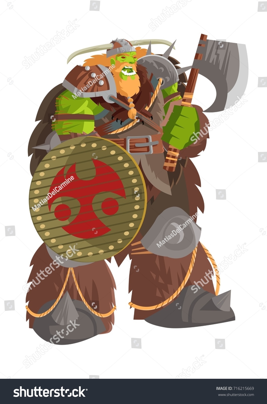Giant Orc Monster Stock Vector (Royalty Free) 716215669