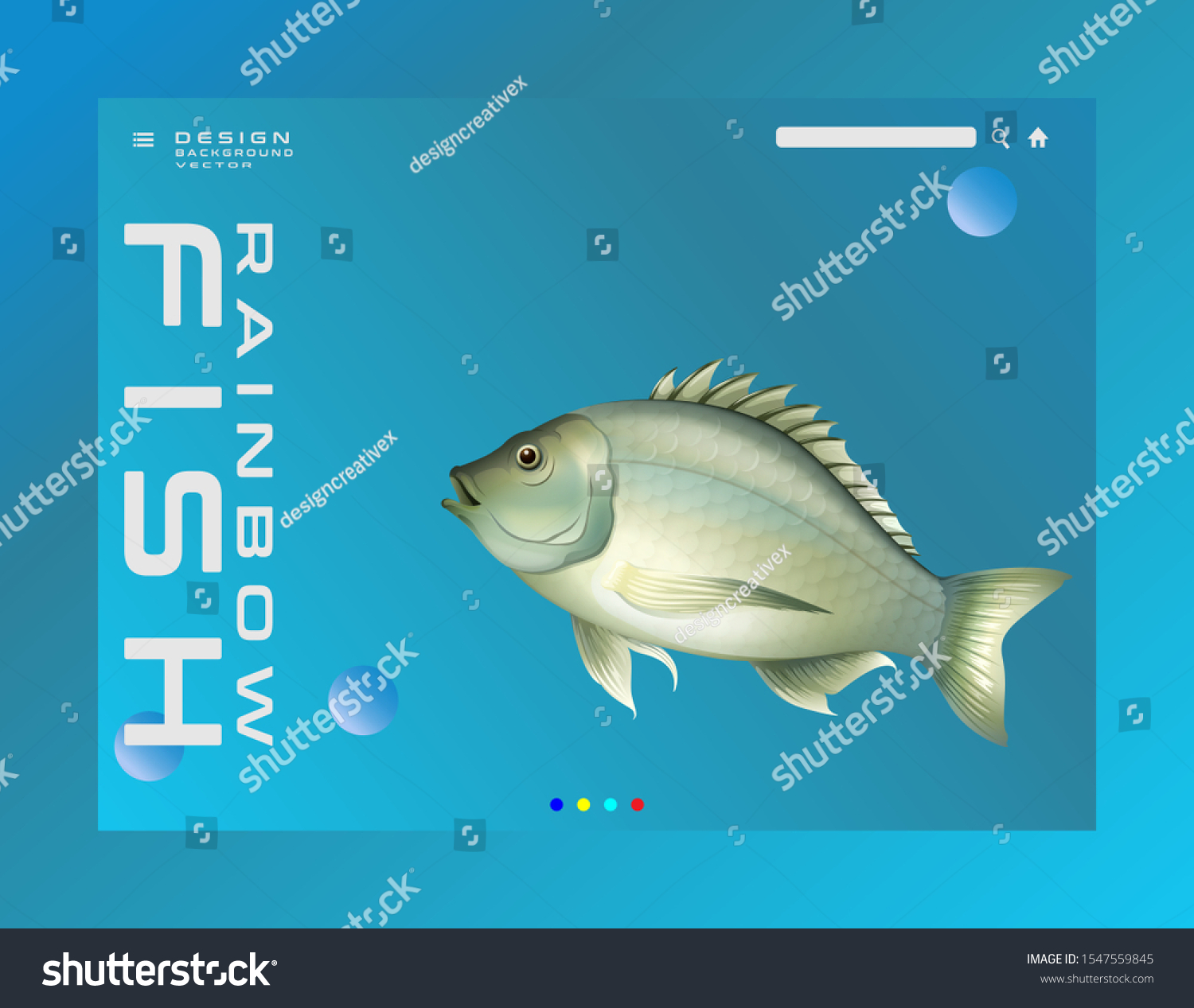 Giant Trevally Fish Vector Background Illustration Stock Vector ...