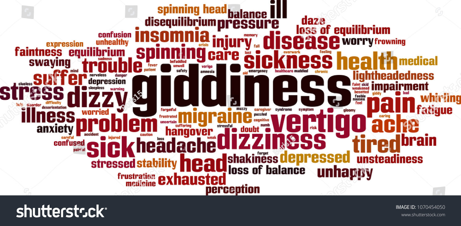 Giddiness Word Cloud Concept Vector Illustration: เวกเตอร์สต็อก (ปลอด ...