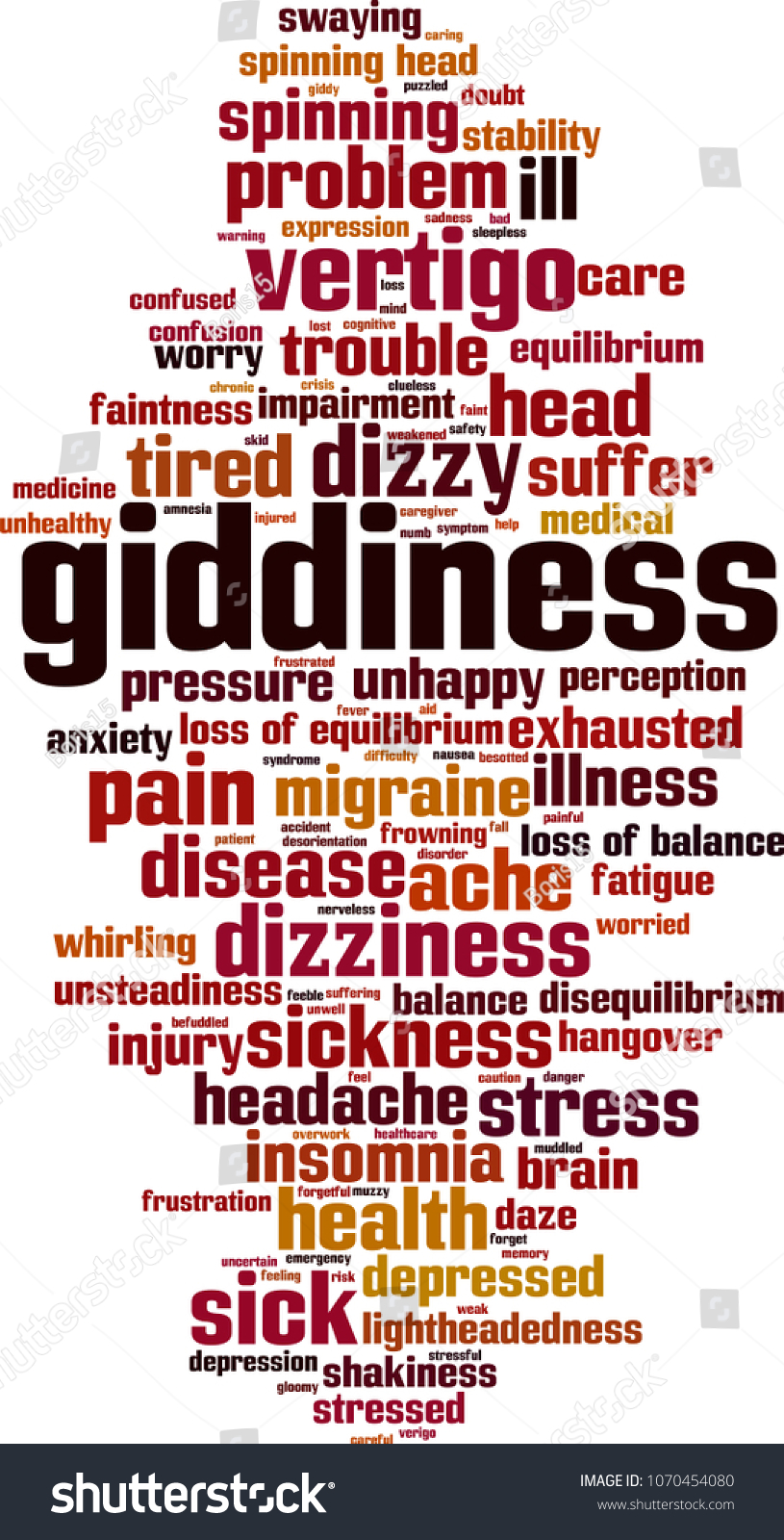 Giddiness Word Cloud Concept Vector Illustration Stock Vector (Royalty ...